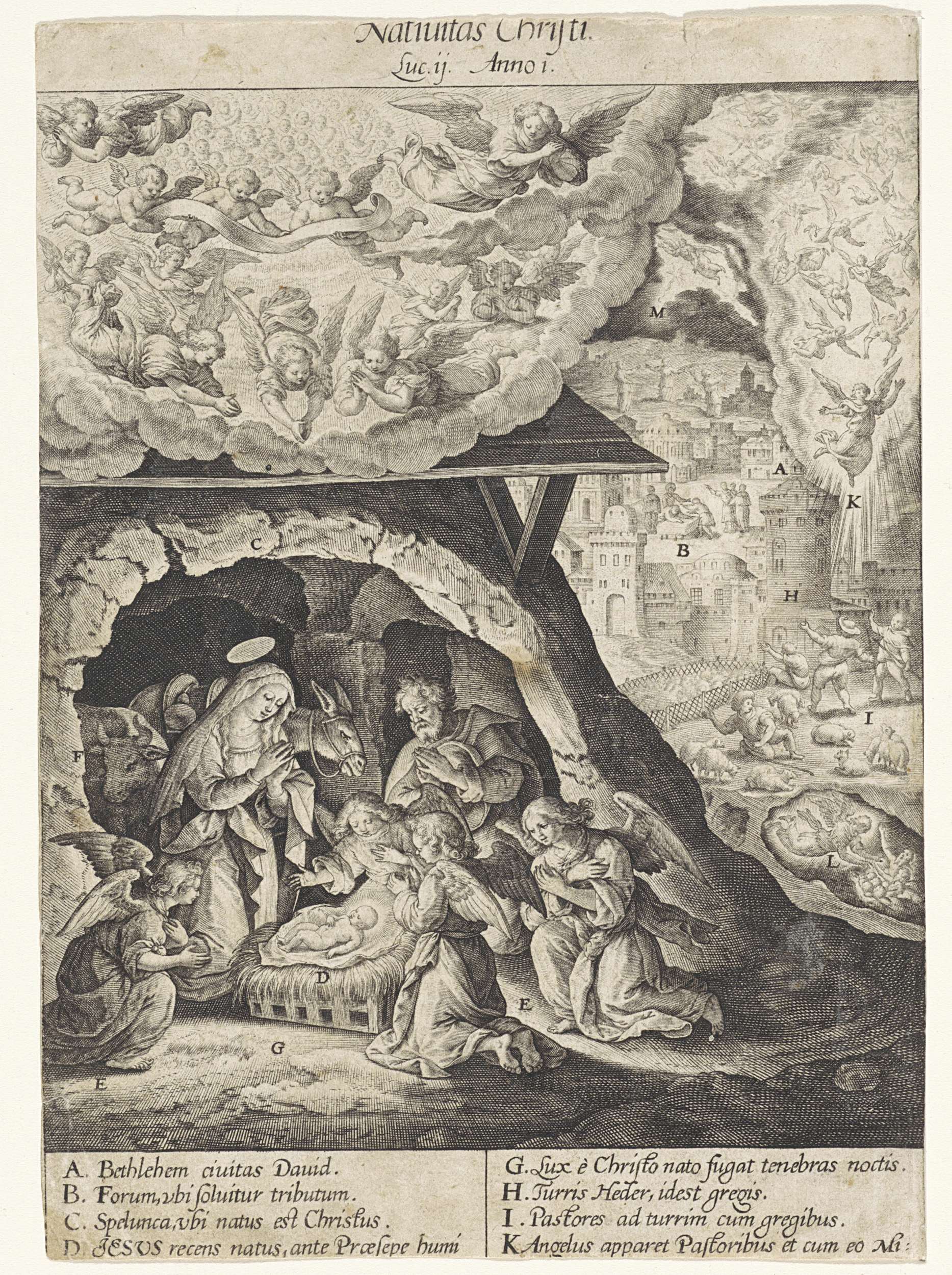 Nativity of Christ, Hieronymus Wierix, 1593 - | CanvasPrints.com