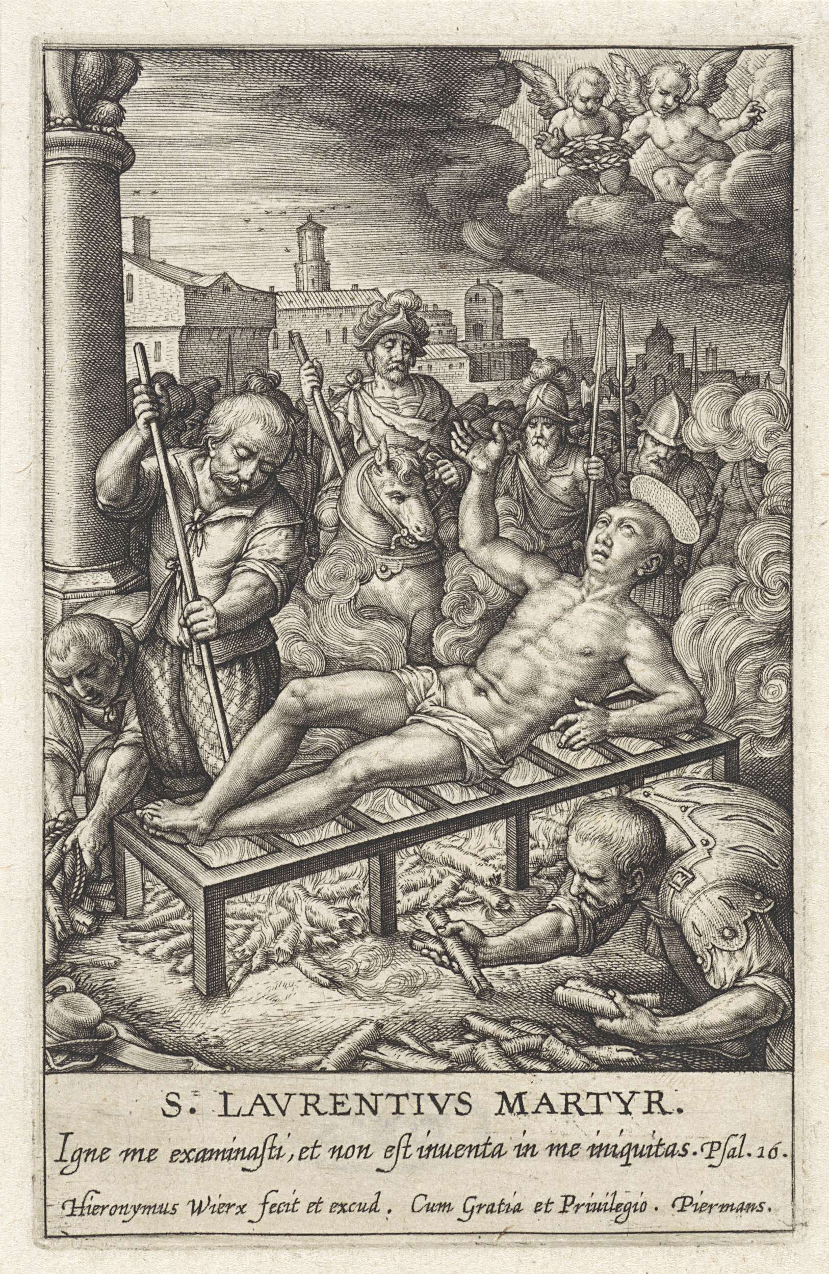 Martyrdom of St. Lawrence, Hieronymus Wierix, | CanvasPrints.com