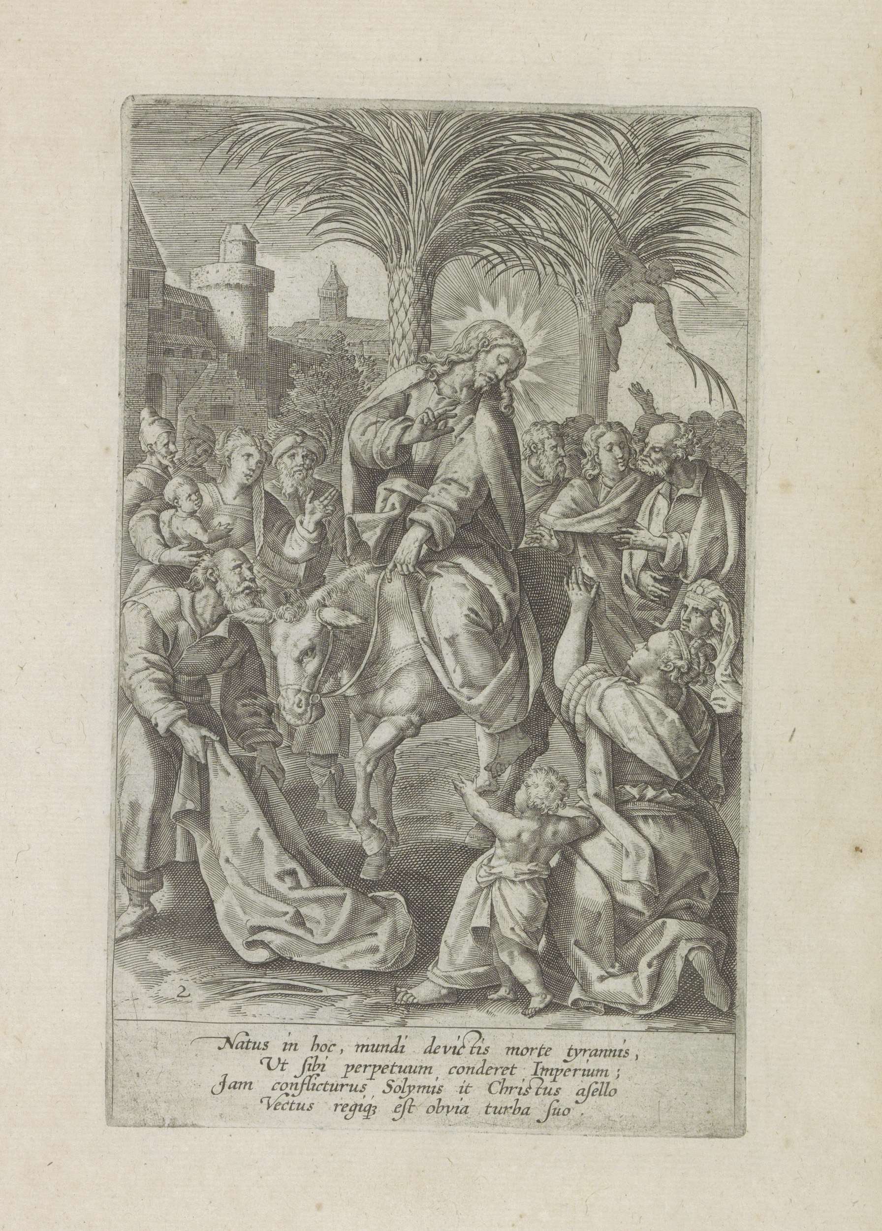 Entry of Christ into Jerusalem, Antonie Wierix | CanvasPrints.com