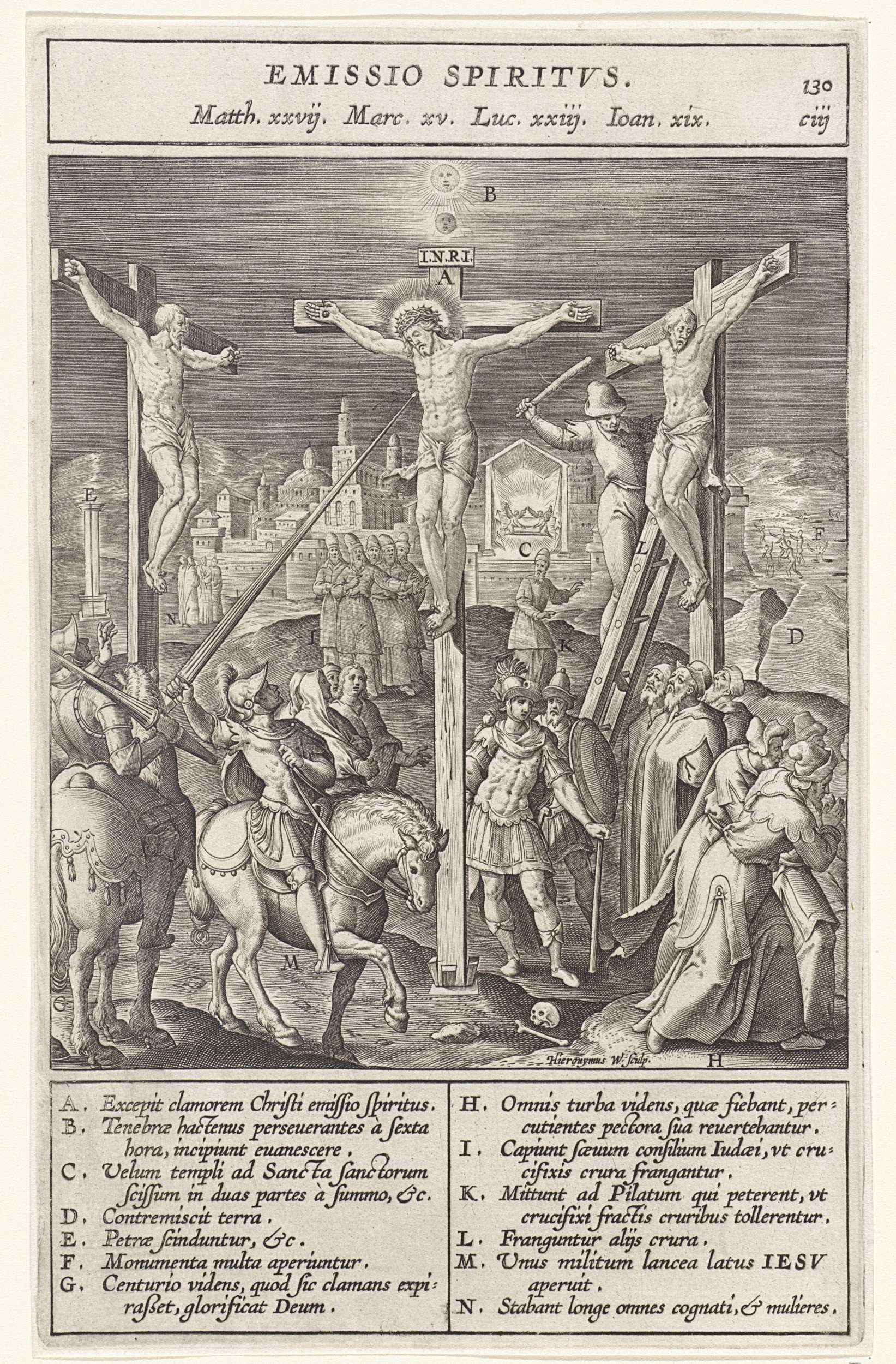 Crucifixion of Christ, Hieronymus Wierix, 1593 | CanvasPrints.com