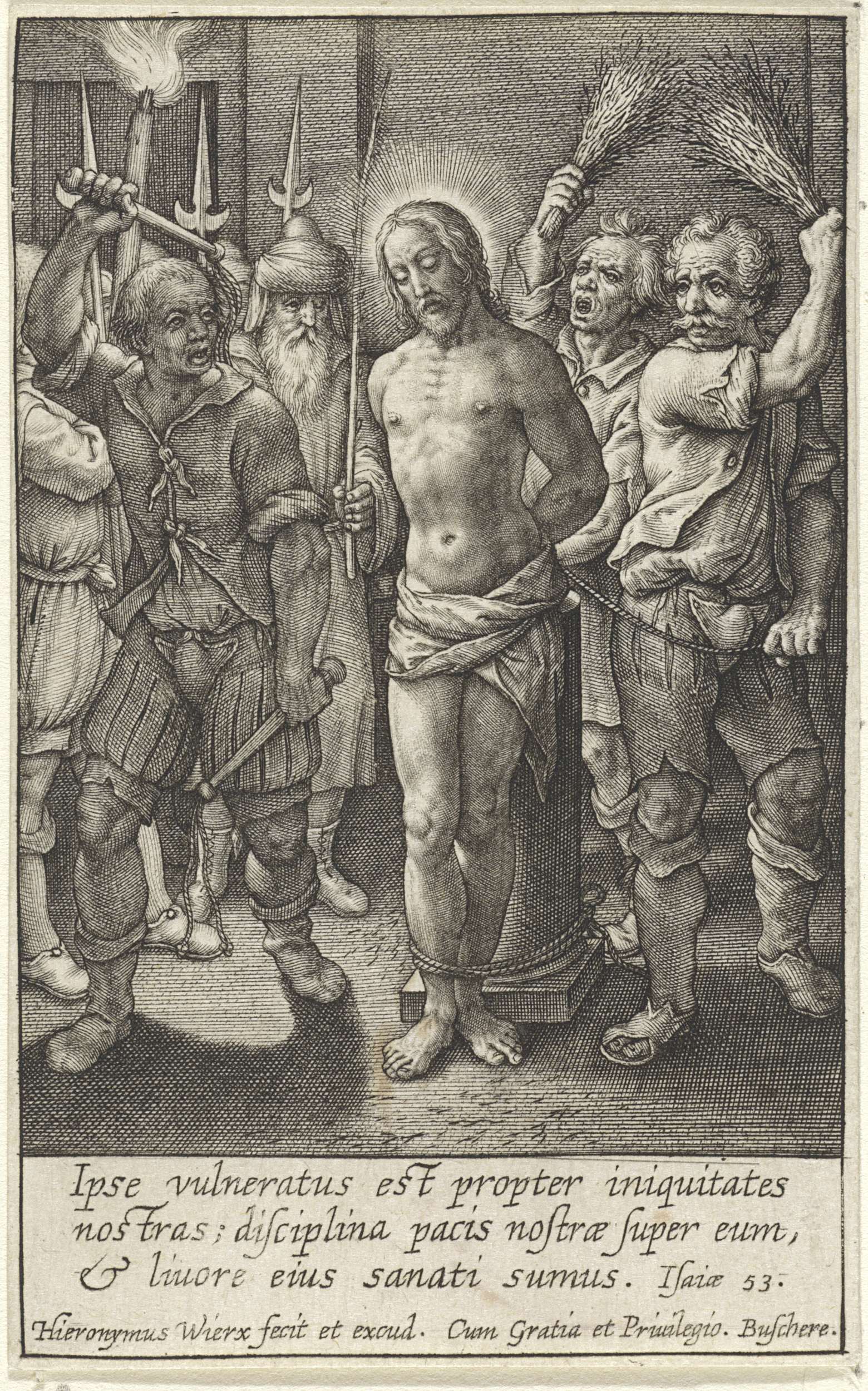 Flogging of Christ, Hieronymus Wierix, 1563 - | CanvasPrints.com