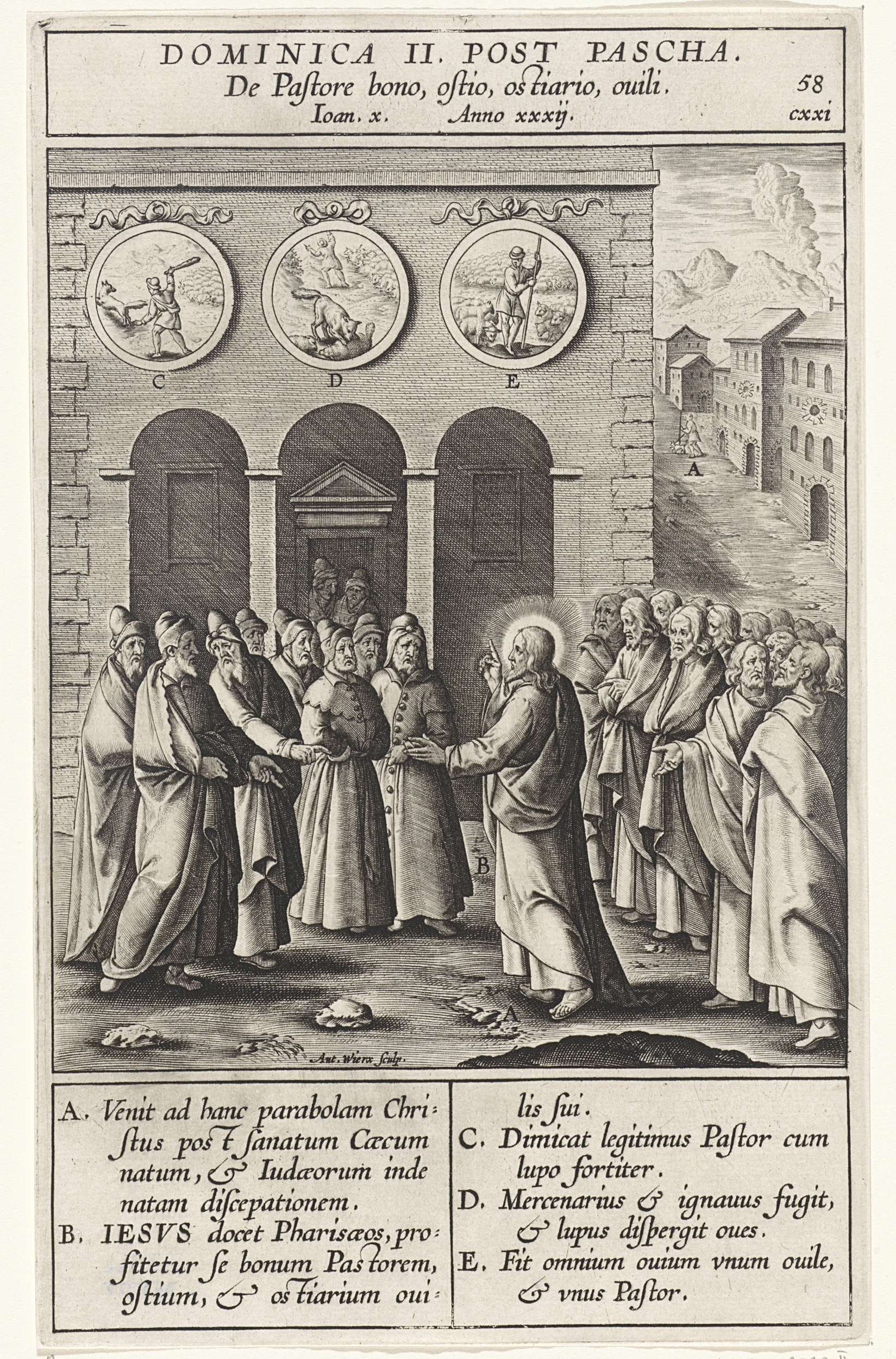 Parable of the good shepherd, Antonie Wierix ( | CanvasPrints.com