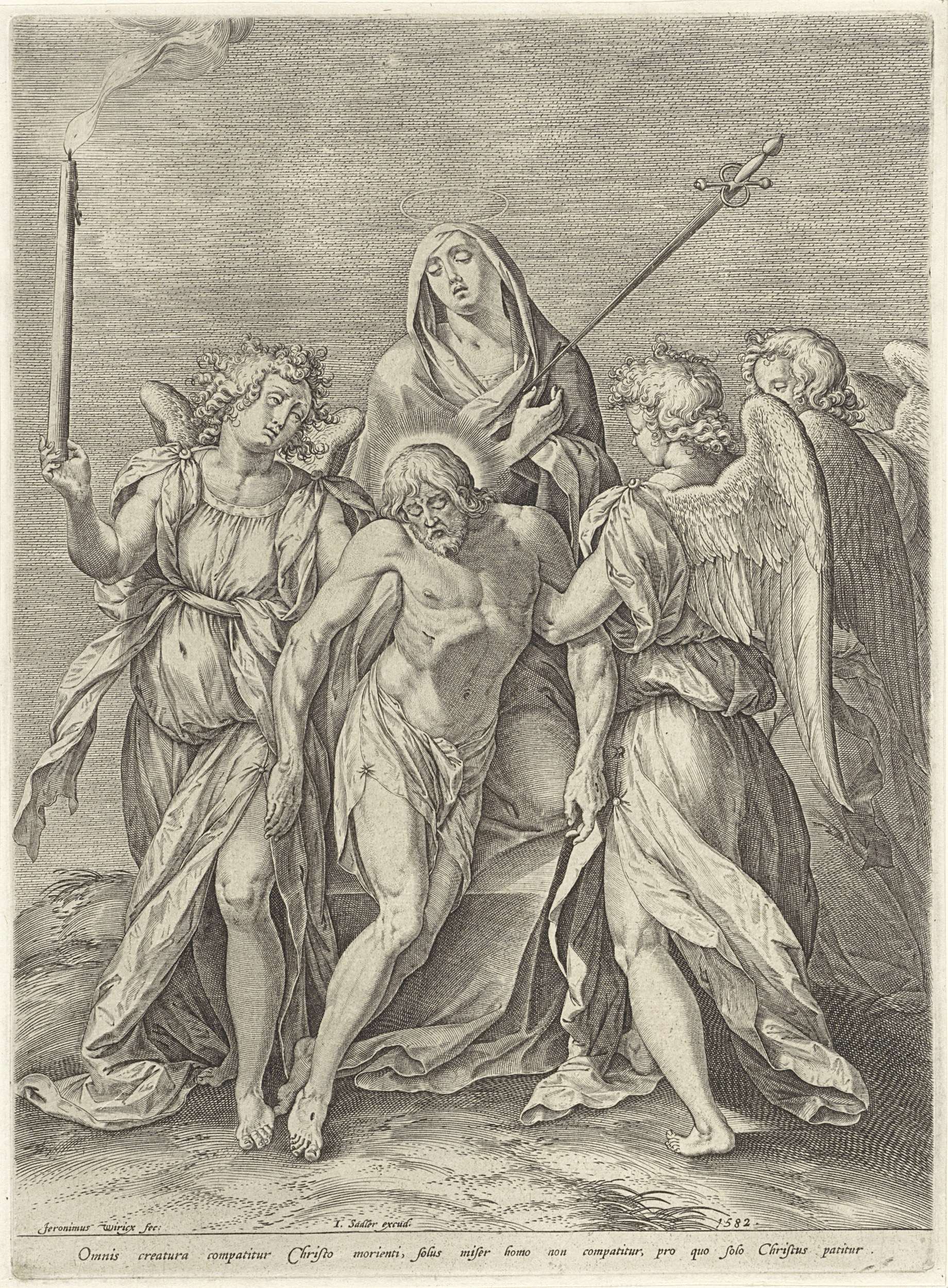 Pieta, Hieronymus Wierix, 1582 | CanvasPrints.com