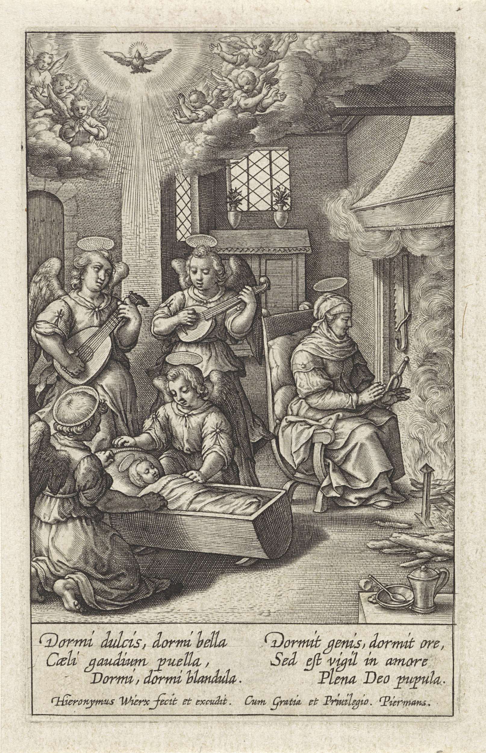 Maria sleeps in her cradle, Hieronymus Wierix, | CanvasPrints.com