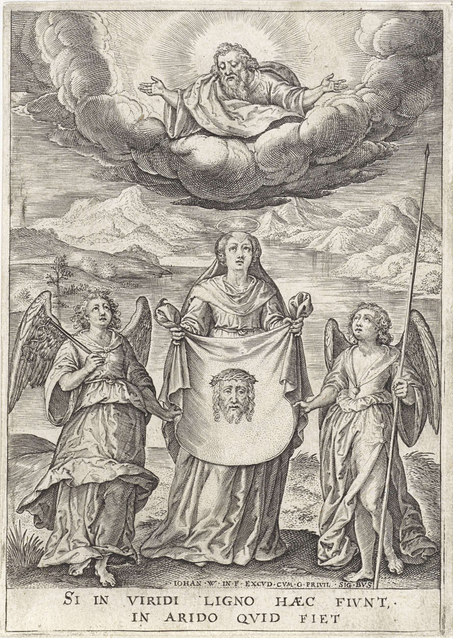 H. Veronica with the sudarium, Johannes Wierix | CanvasPrints.com