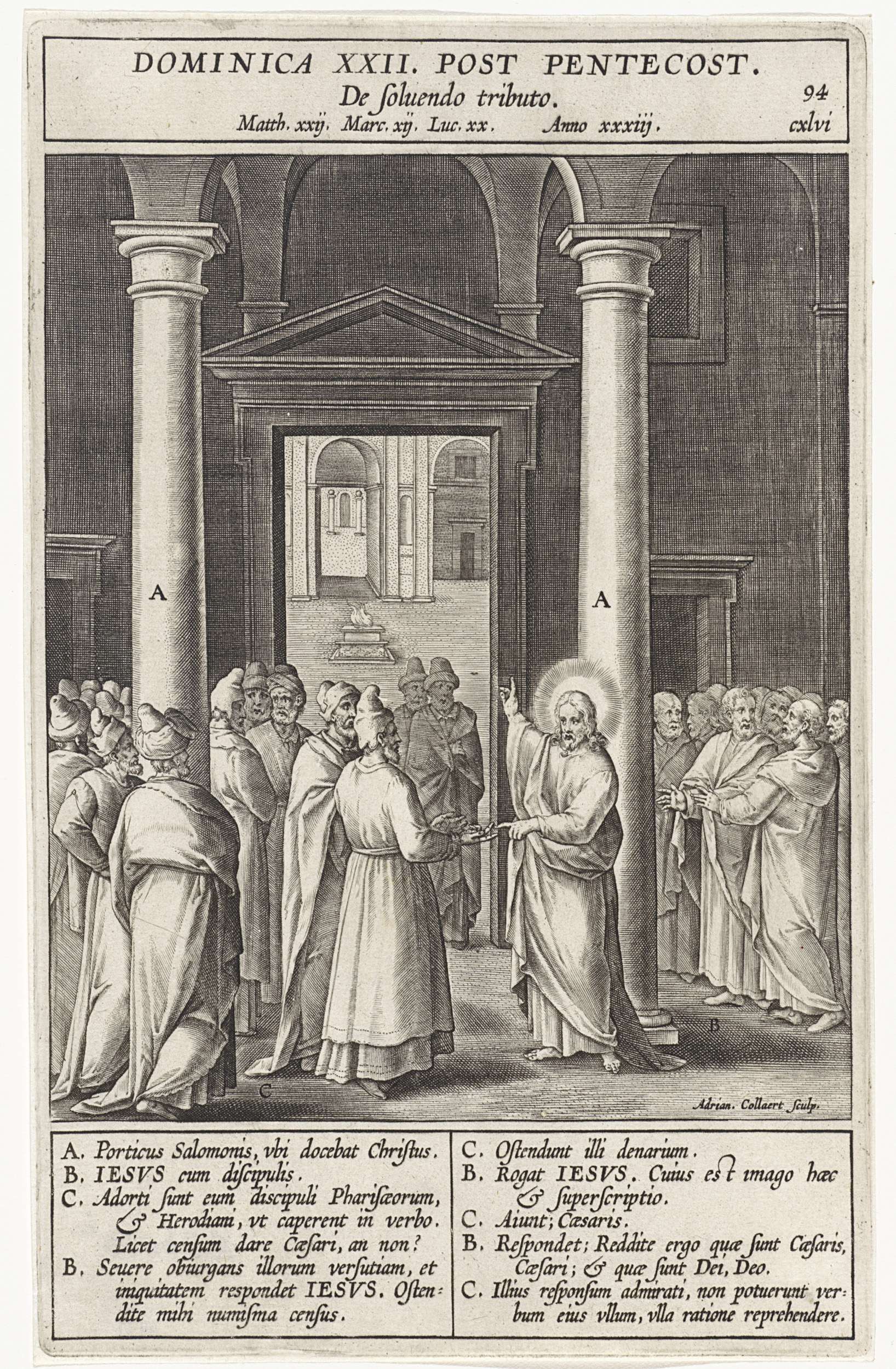 Debate with Pharisees and Herodians, Wierix (r | CanvasPrints.com