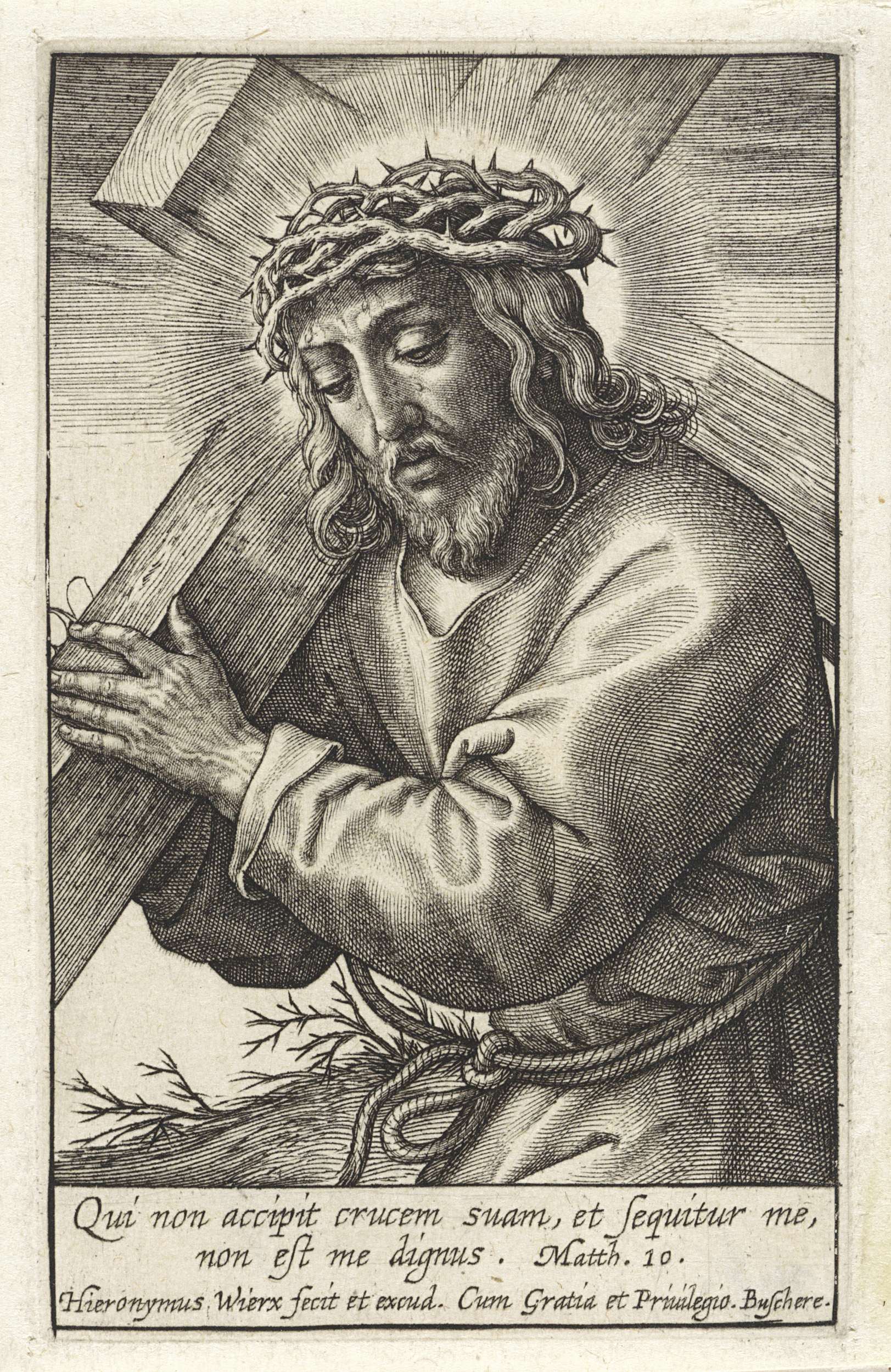Bearing the Cross, Hieronymus Wierix, 1563 - 1 | CanvasPrints.com