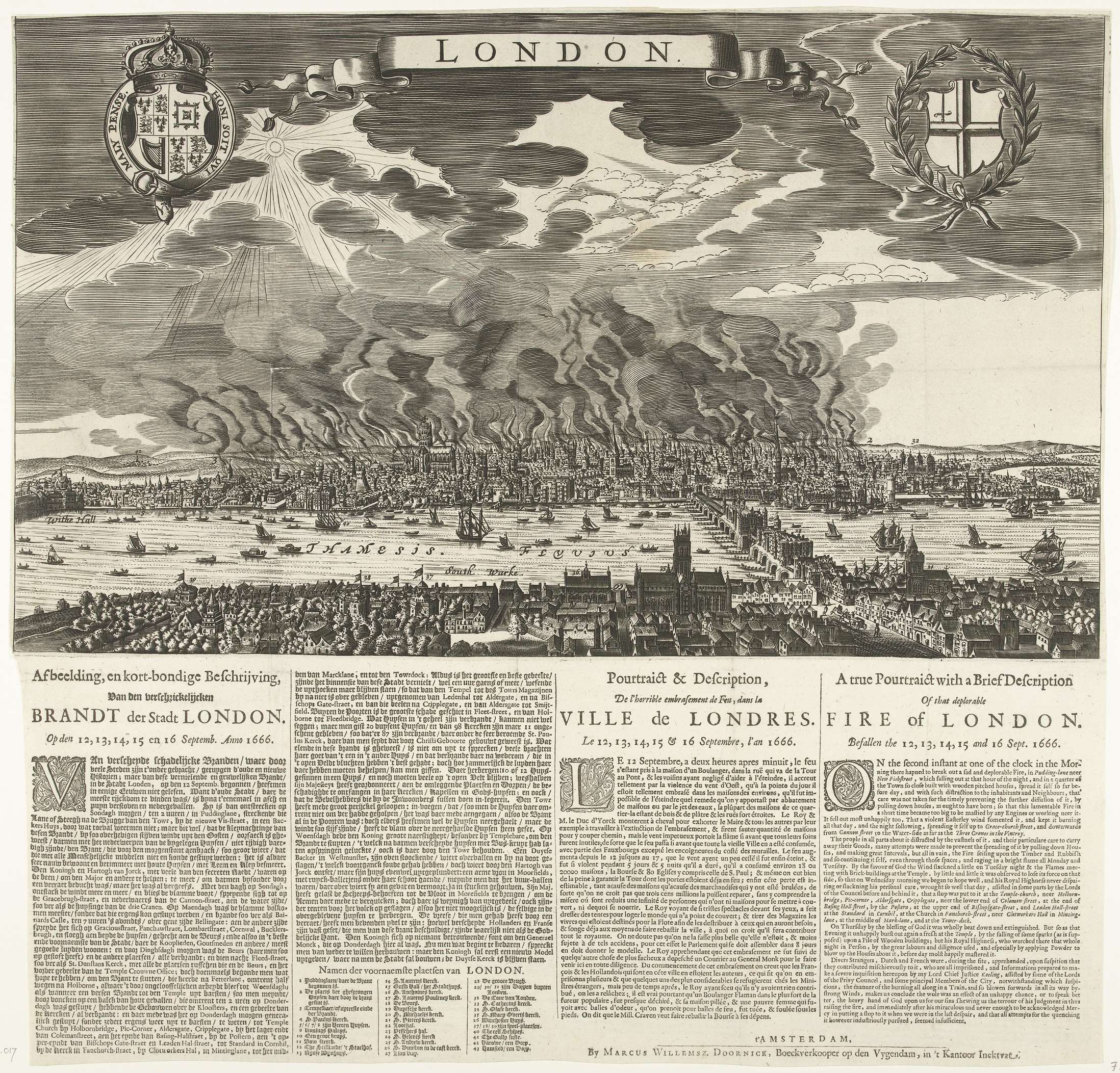 London great fire, 1666, anonymous, 1666 | CanvasPrints.com