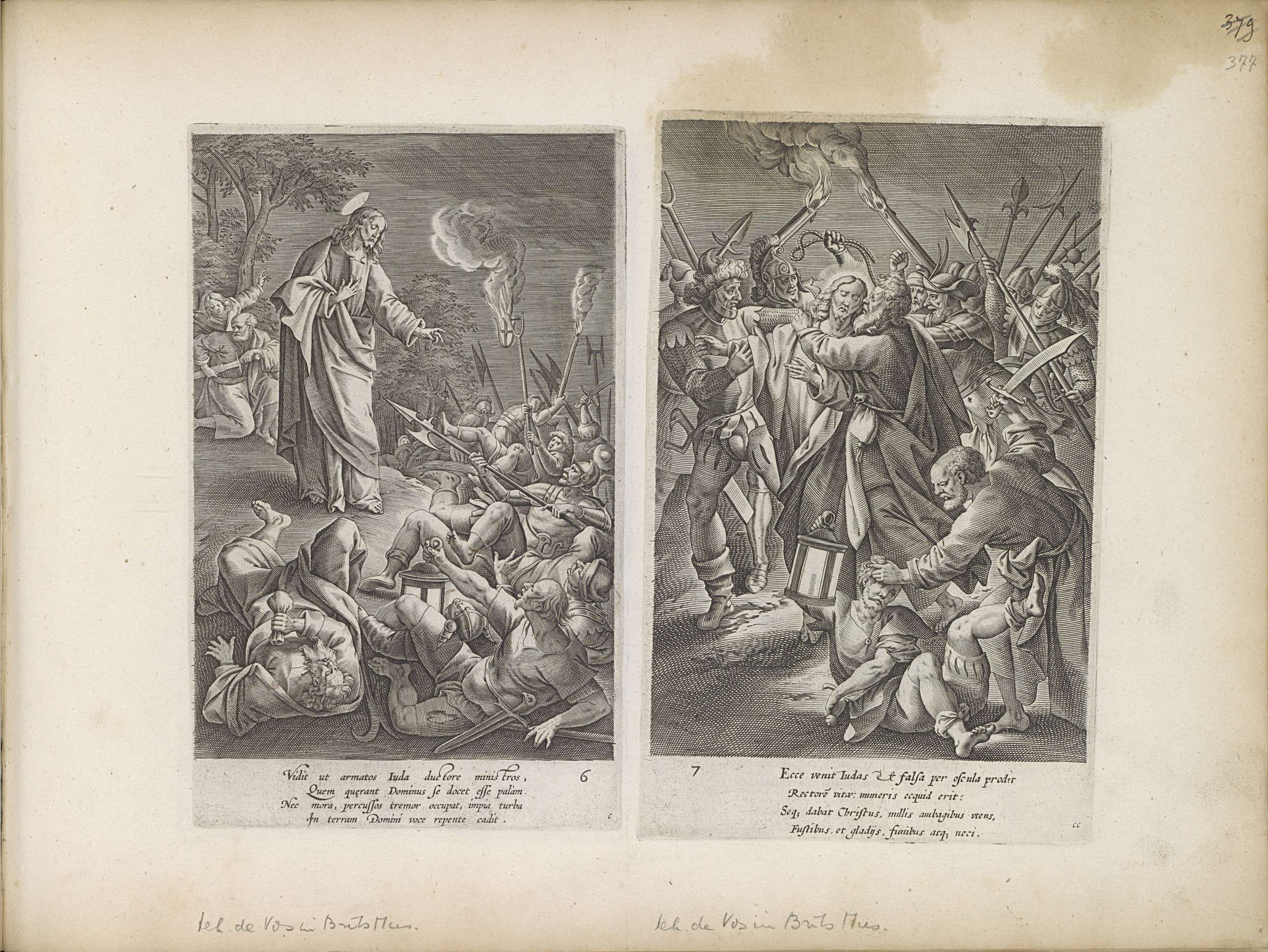 Judaskus and arrest of Christ, Antonie Wierix | CanvasPrints.com