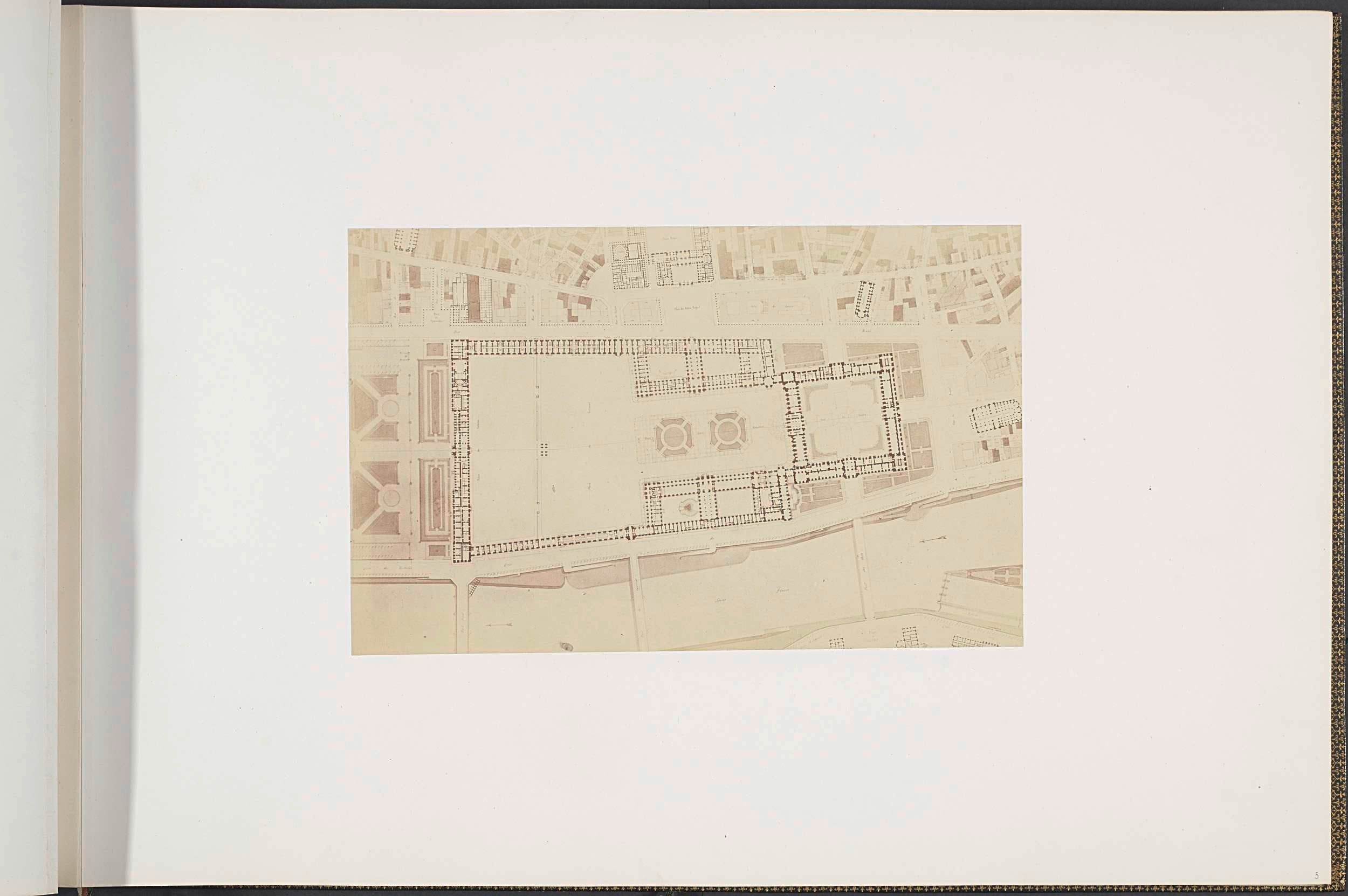 Plattegrond van het Nieuwe Louvre volgens ontw | CanvasPrints.com
