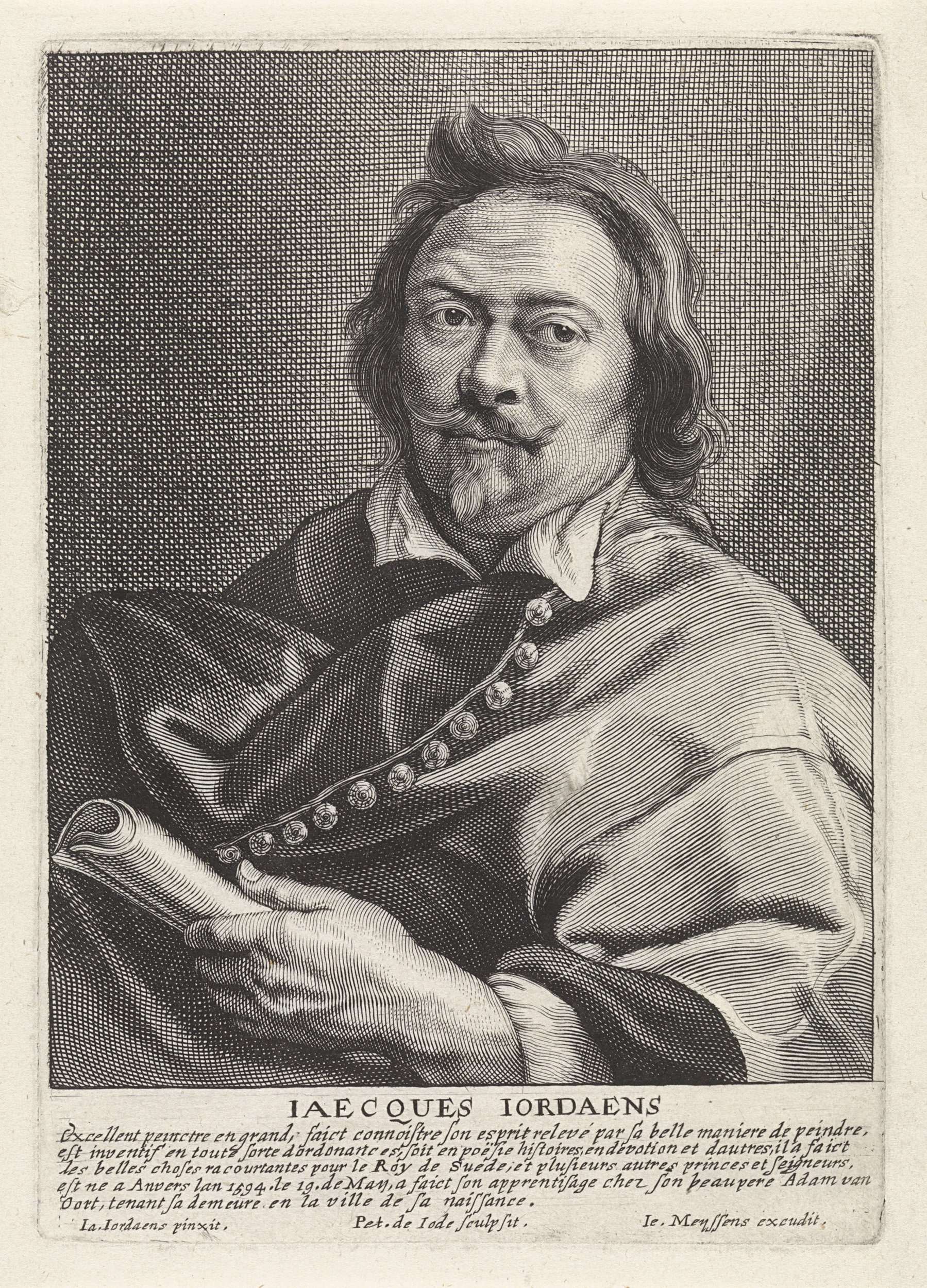 Bust portrait of Jacob Jordaens, Pieter de Jod | CanvasPrints.com