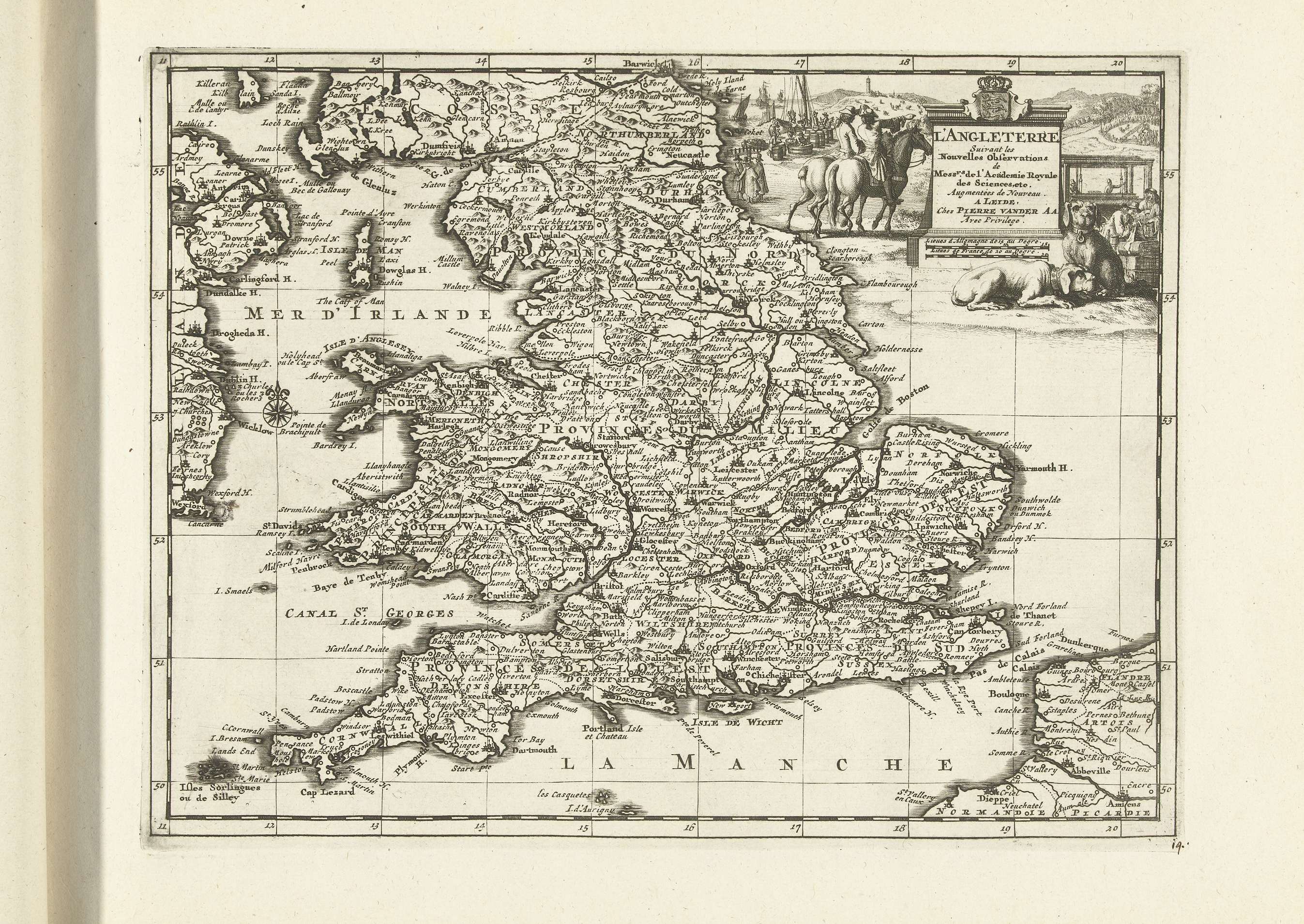 Map of England, 1726, anonymous, 1726 | CanvasPrints.com