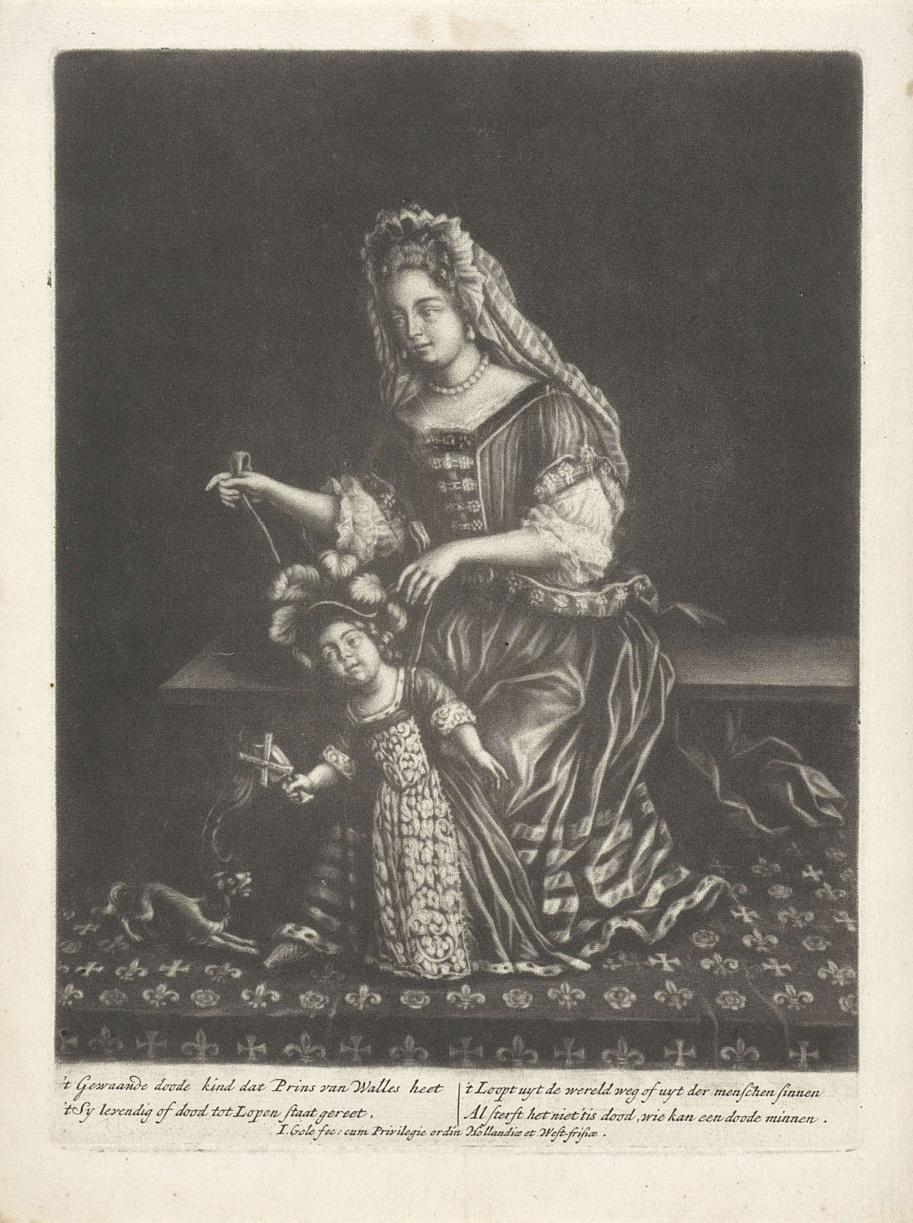 Portrait of the Prince of Wales with his Nanny | CanvasPrints.com