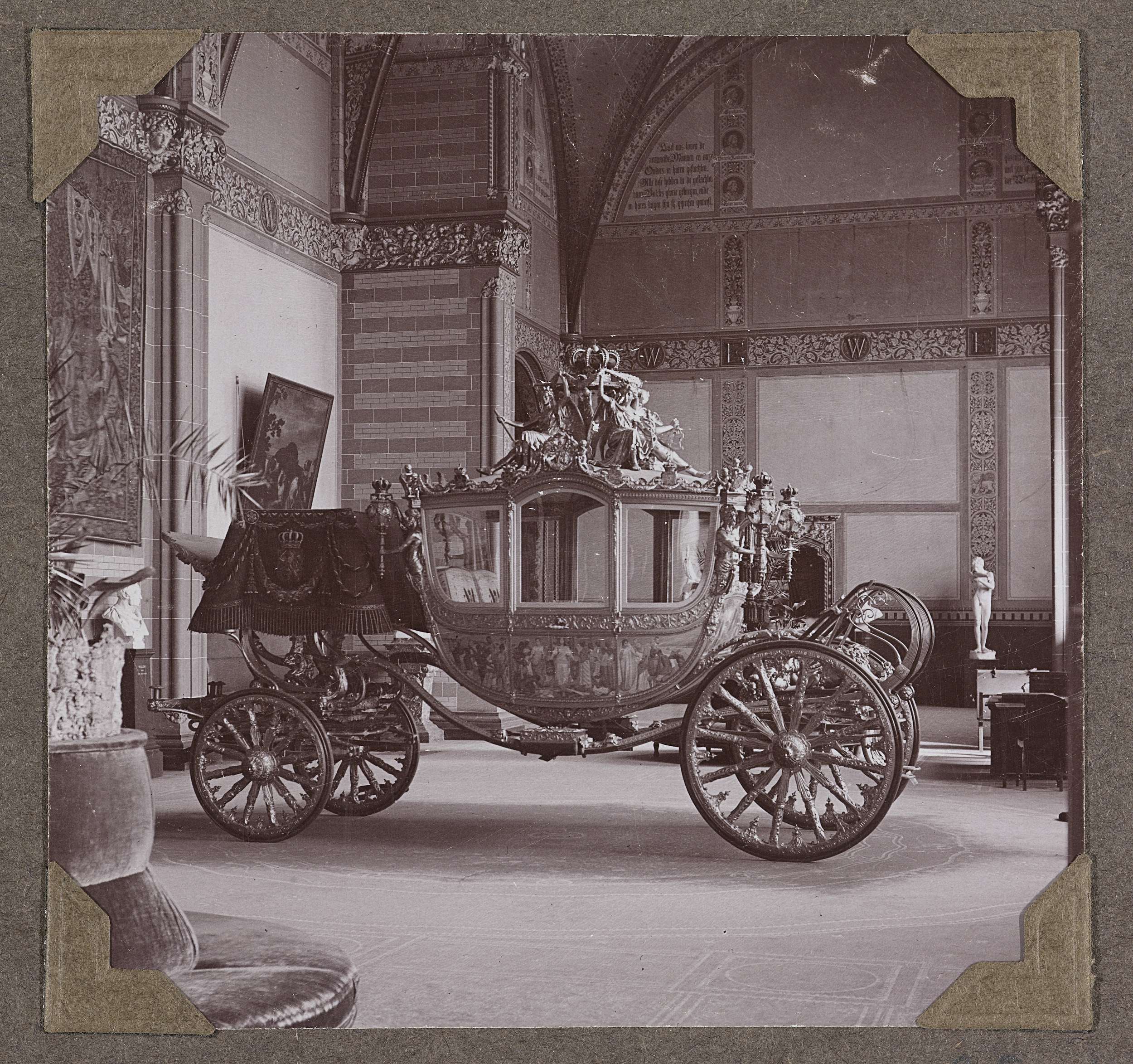 The golden carriage in the front hall in 1898. | CanvasPrints.com