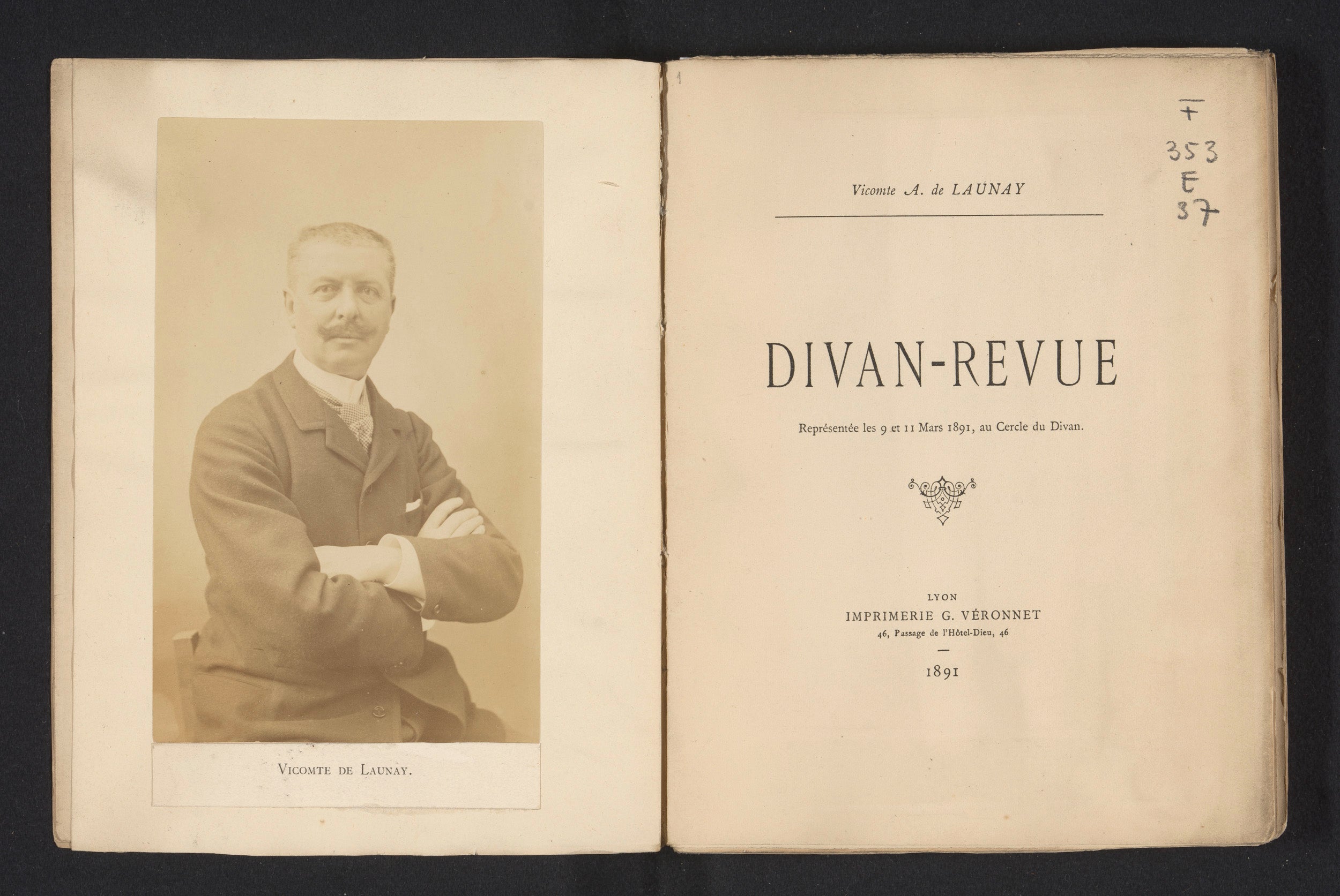 Divan-revue represented on 9 and 11 March 1891 | CanvasPrints.com