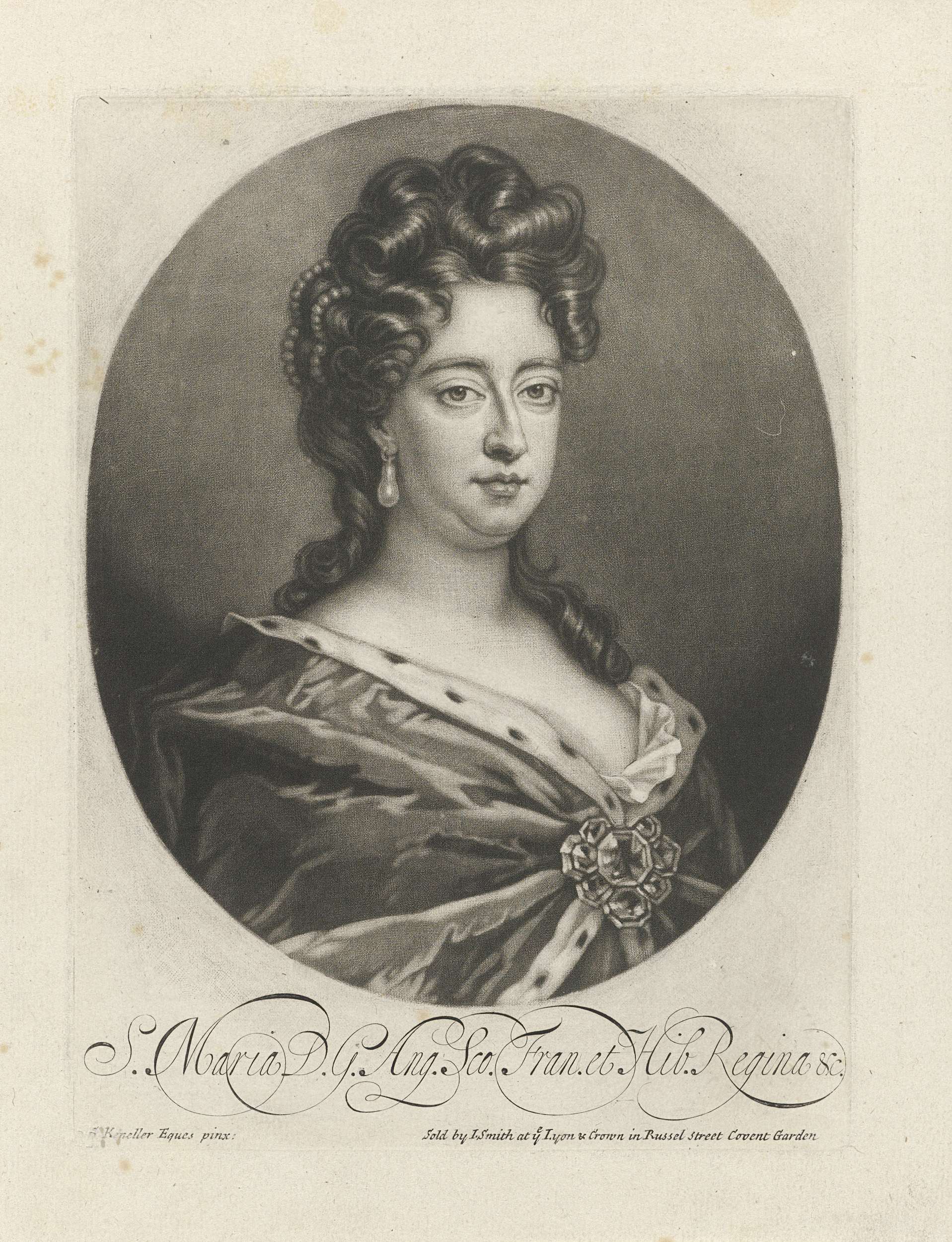 Portrait of Mary II Stuart, anonymous, 1688 - | CanvasPrints.com