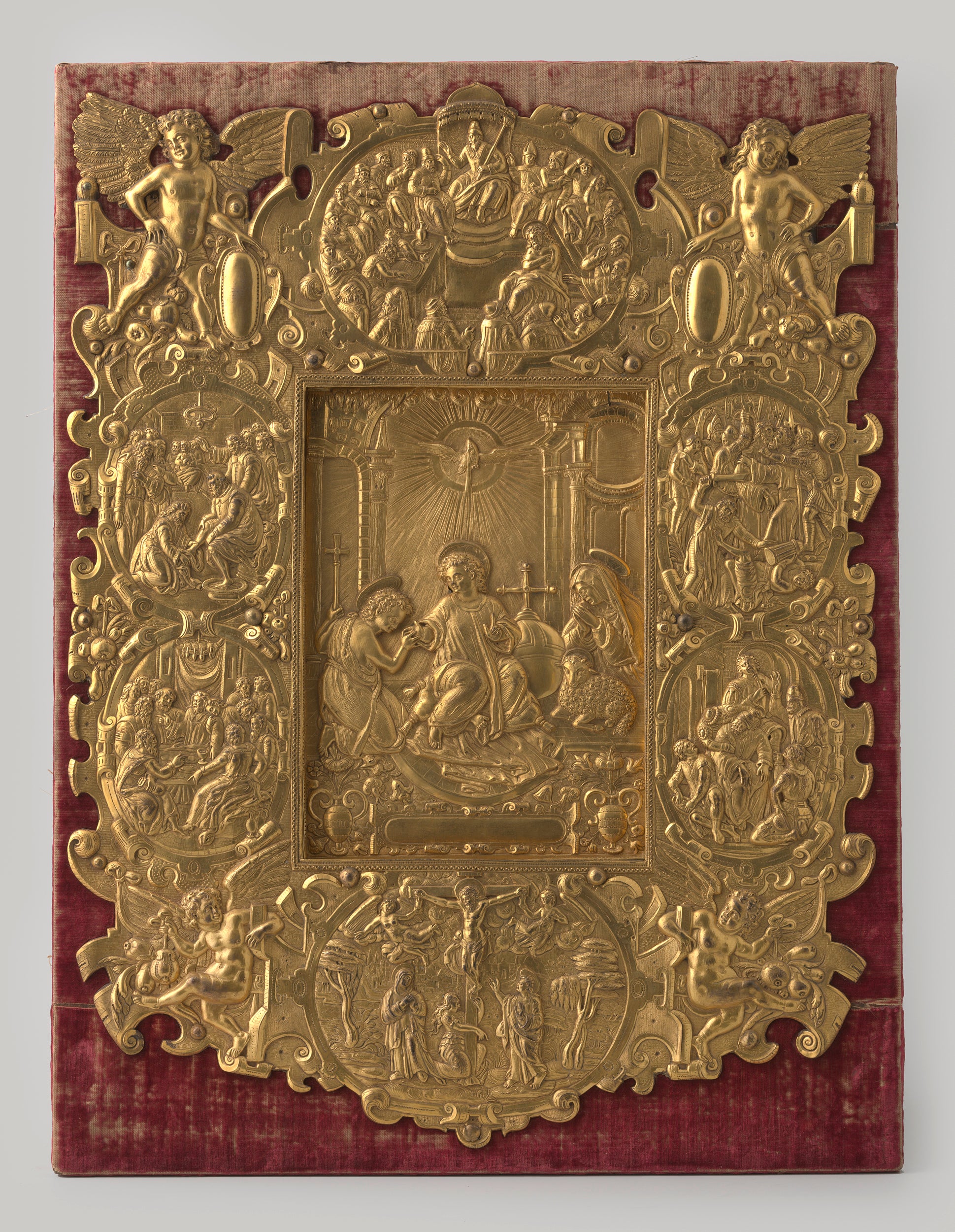 Tabernacle door, embossed of gilded copper on | CanvasPrints.com
