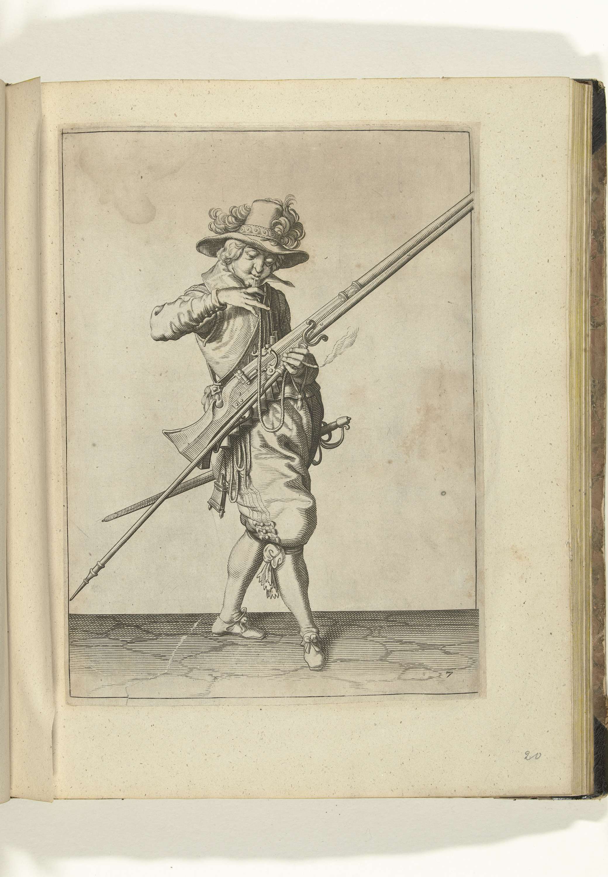 Soldier with a musket who brings his fuse to h | CanvasPrints.com