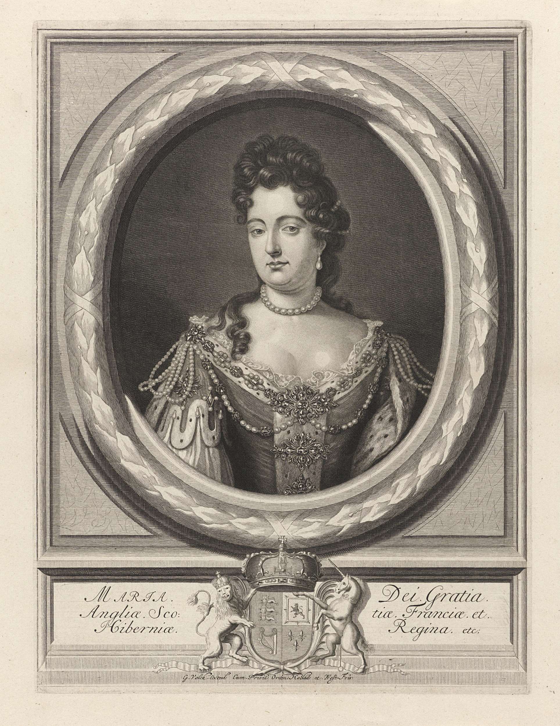 Portrait of Mary II Stuart, anonymous, 1688 - | CanvasPrints.com