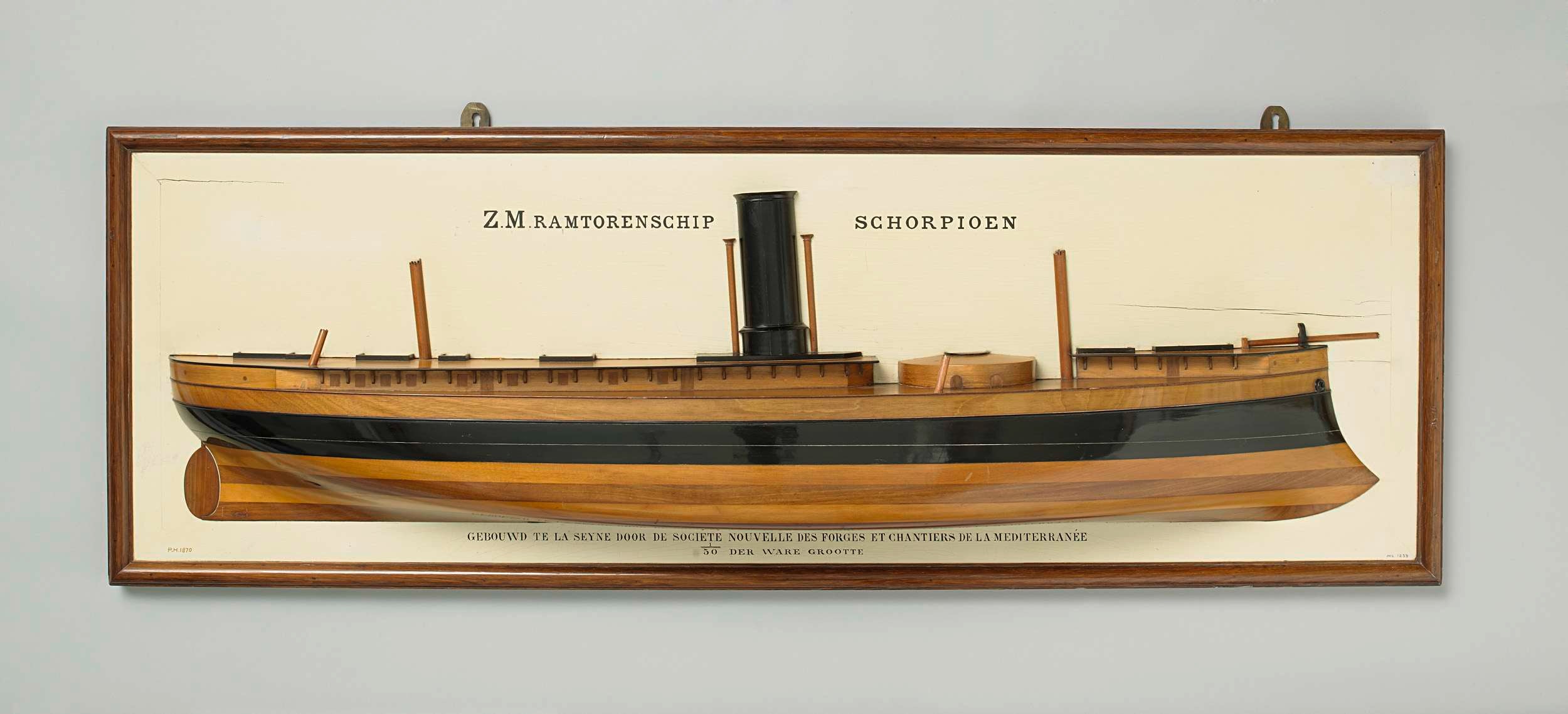 Half Model of an Ironclad Ram Ship, Société No | CanvasPrints.com