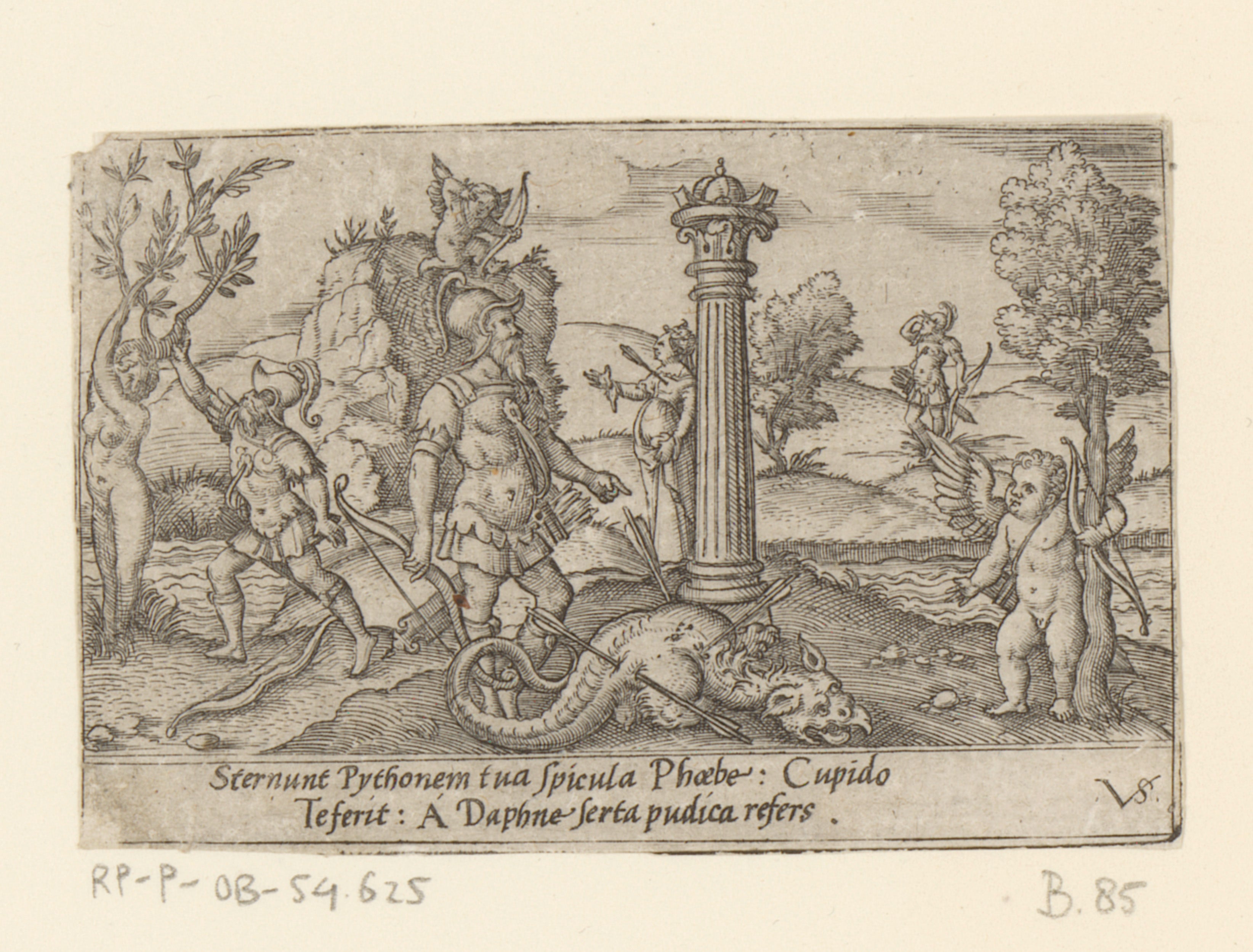 Apollo kills the dragon Python and the metamor | CanvasPrints.com