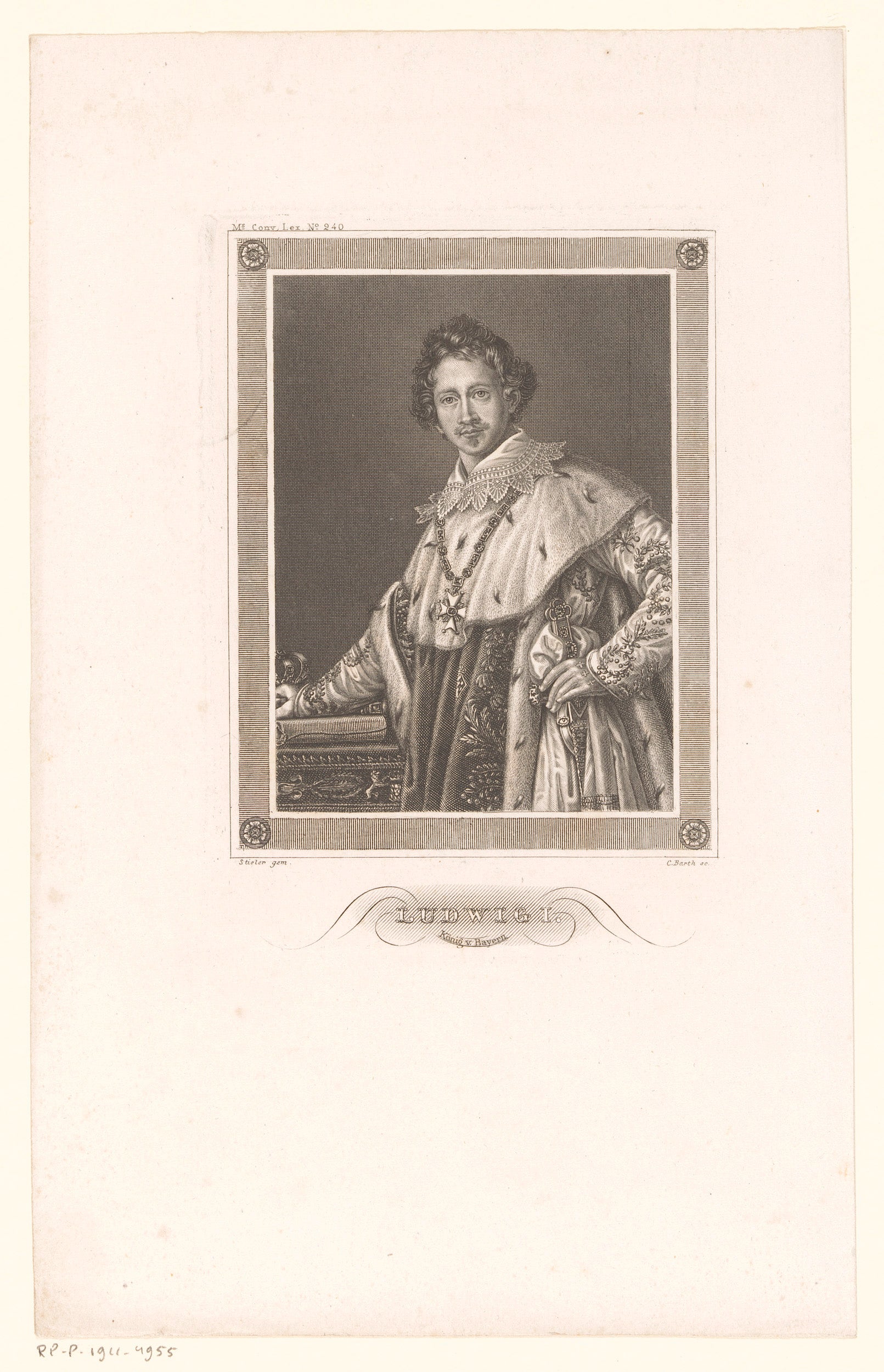 Portrait of Louis I of Bavaria, Karl Barth, 18 | CanvasPrints.com