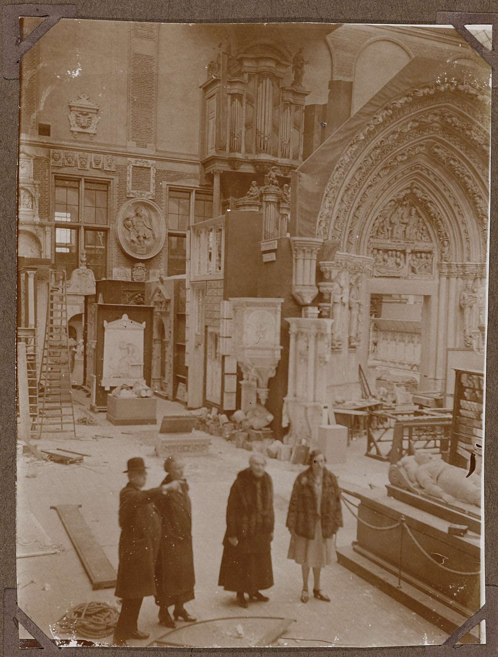 Four persons in the western courtyard in 1928, | CanvasPrints.com