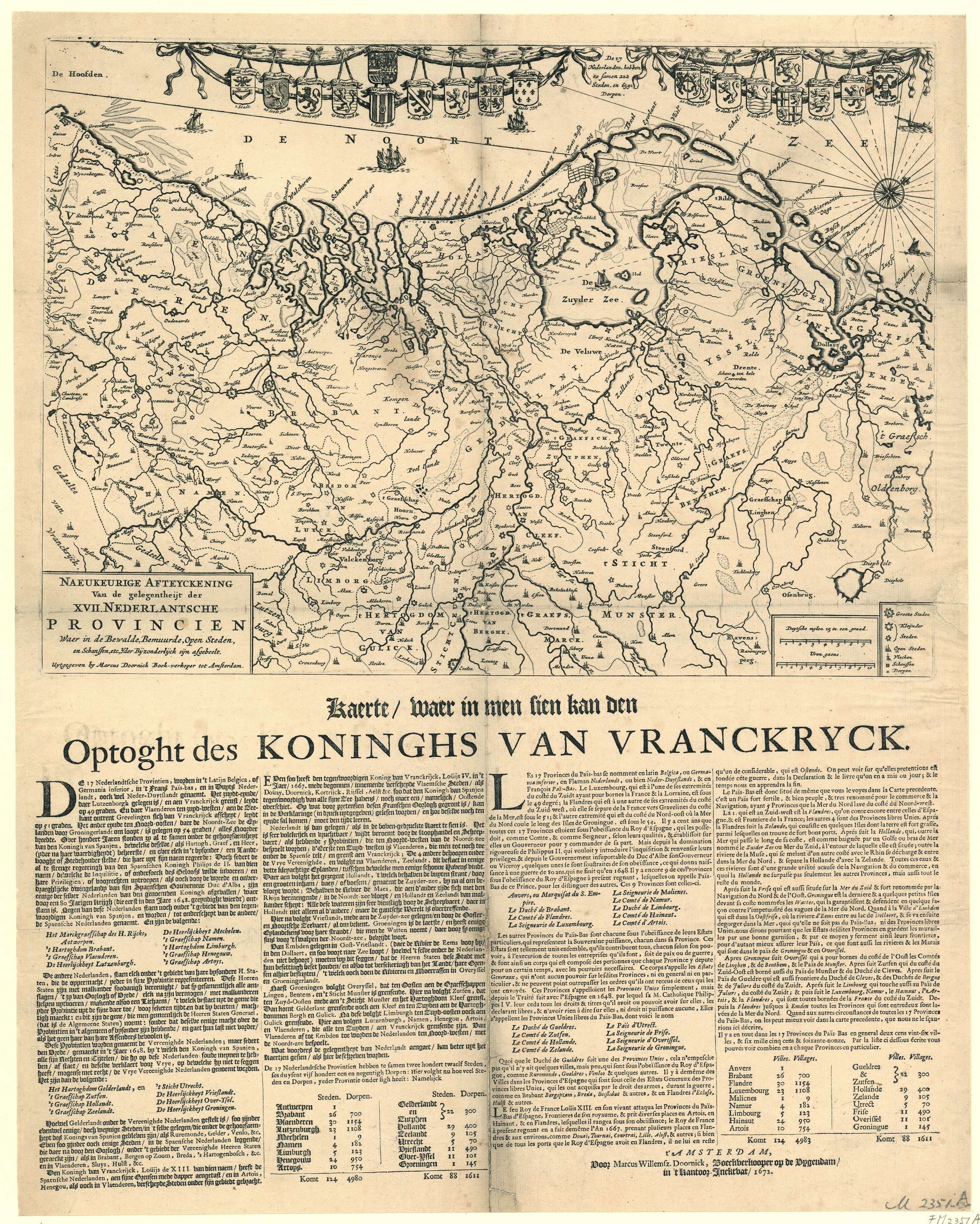 Map of the Netherlands, 1672, anonymous, 1672 | CanvasPrints.com