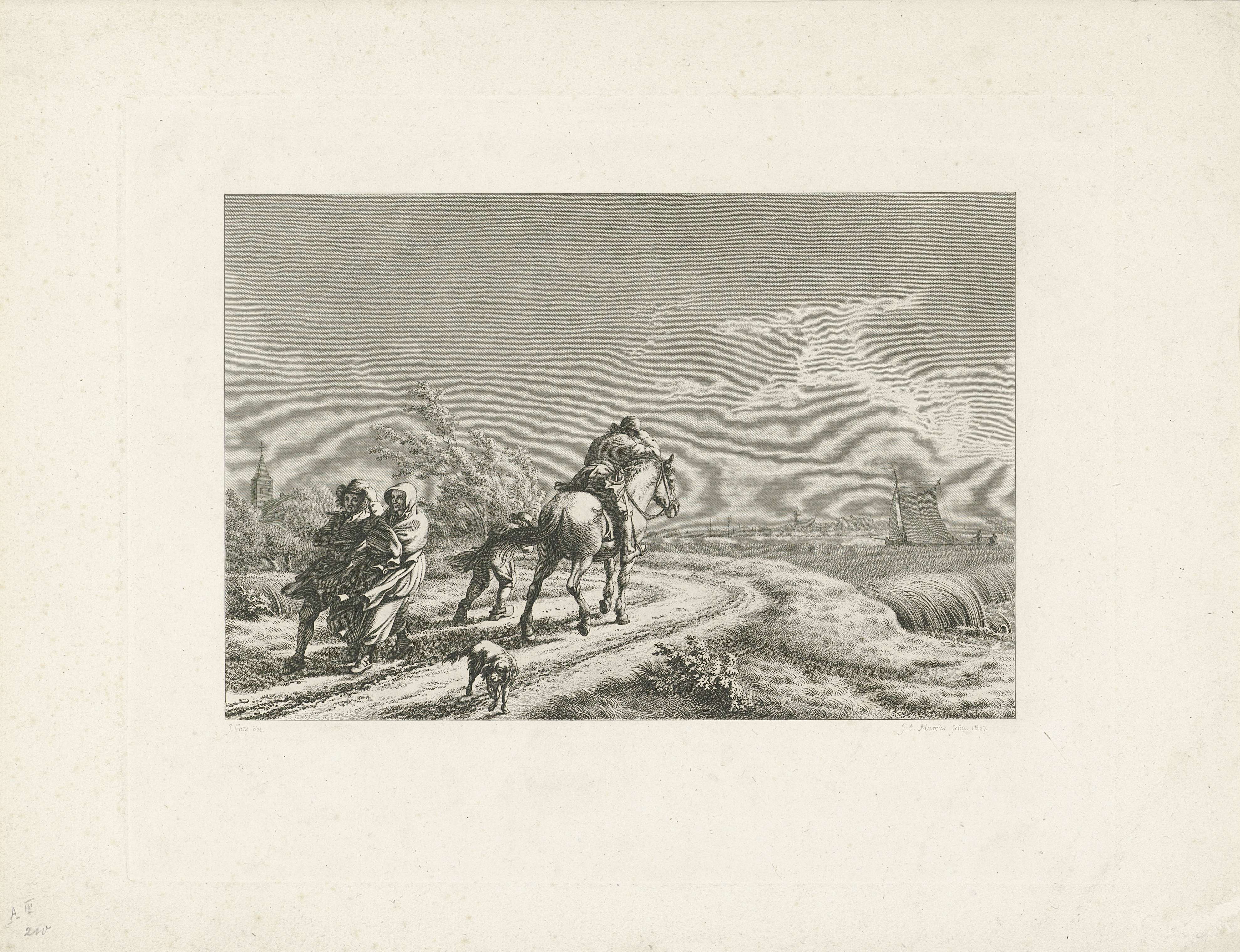 Landscape in stormy weather, Jacob Ernst Marcu | CanvasPrints.com