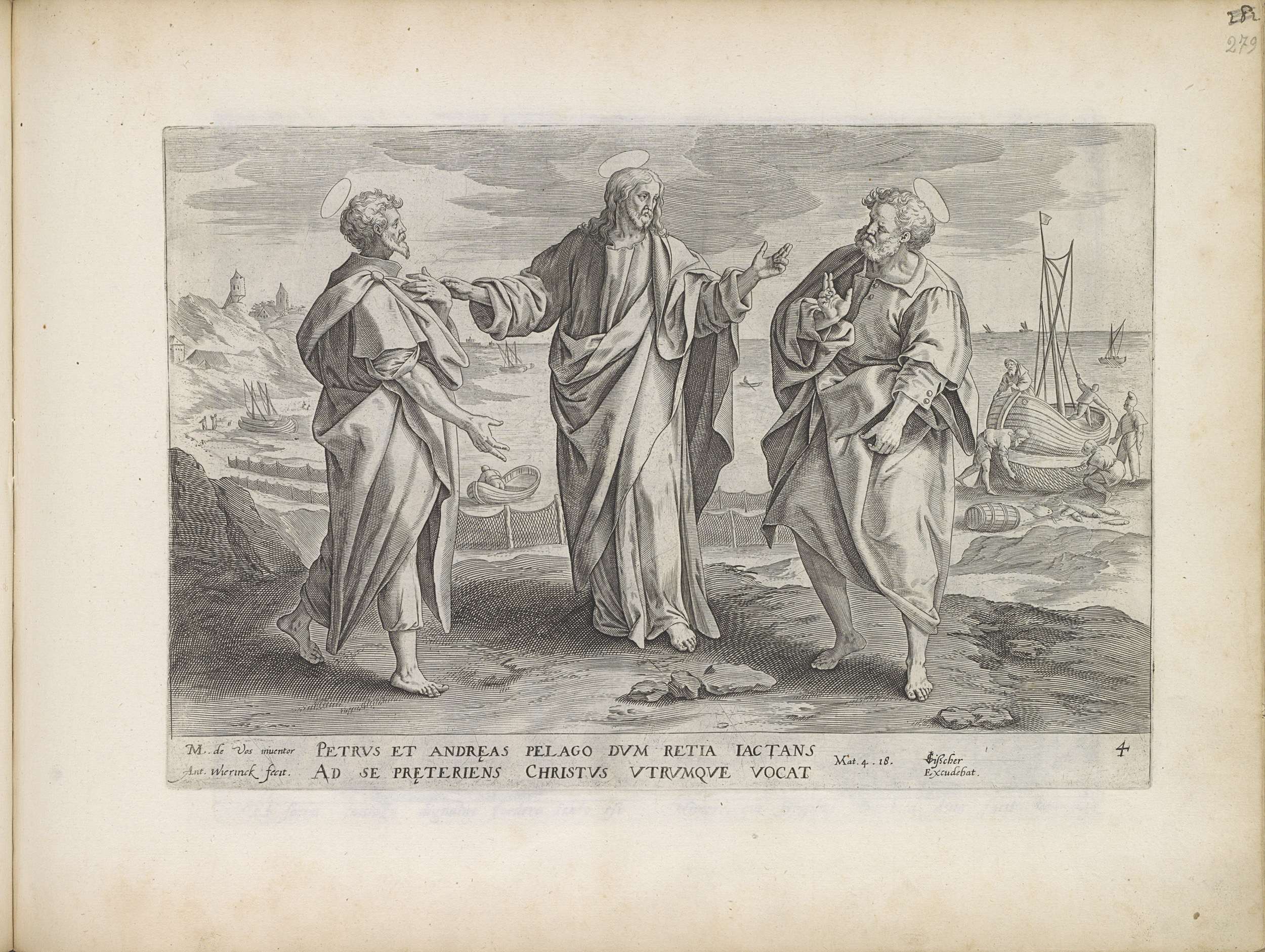 Calling of Peter and Andrew, Antonie Wierix (I | CanvasPrints.com