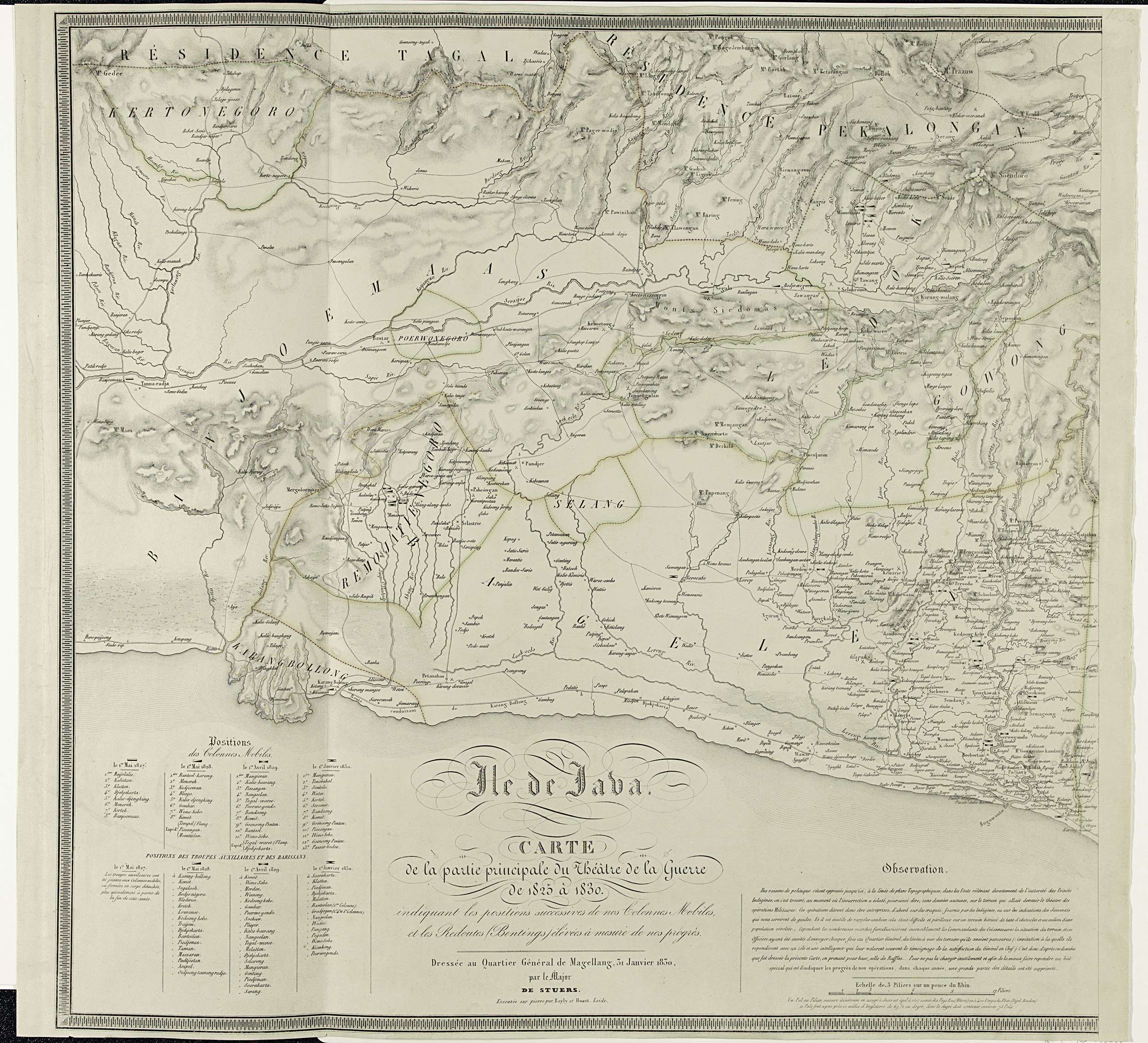 Map of Java, during the Java War 1825-1830 (le | CanvasPrints.com
