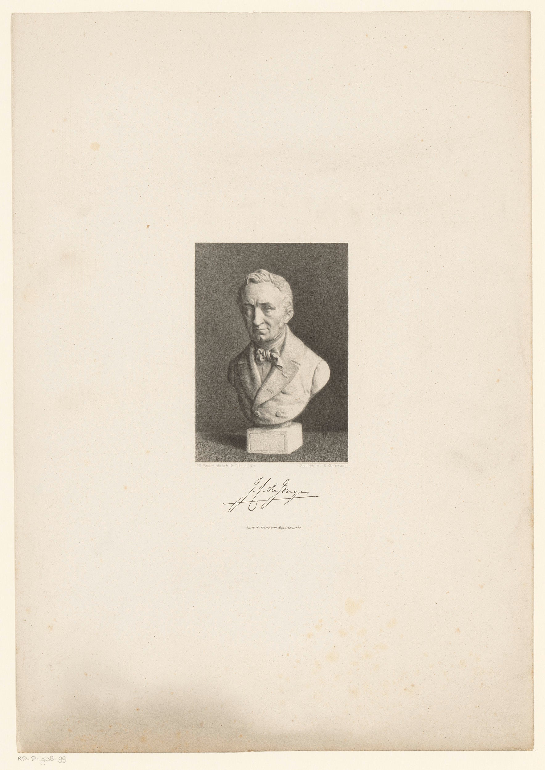 Buste van Johannes Cornelis de Jonge, Frederik | CanvasPrints.com