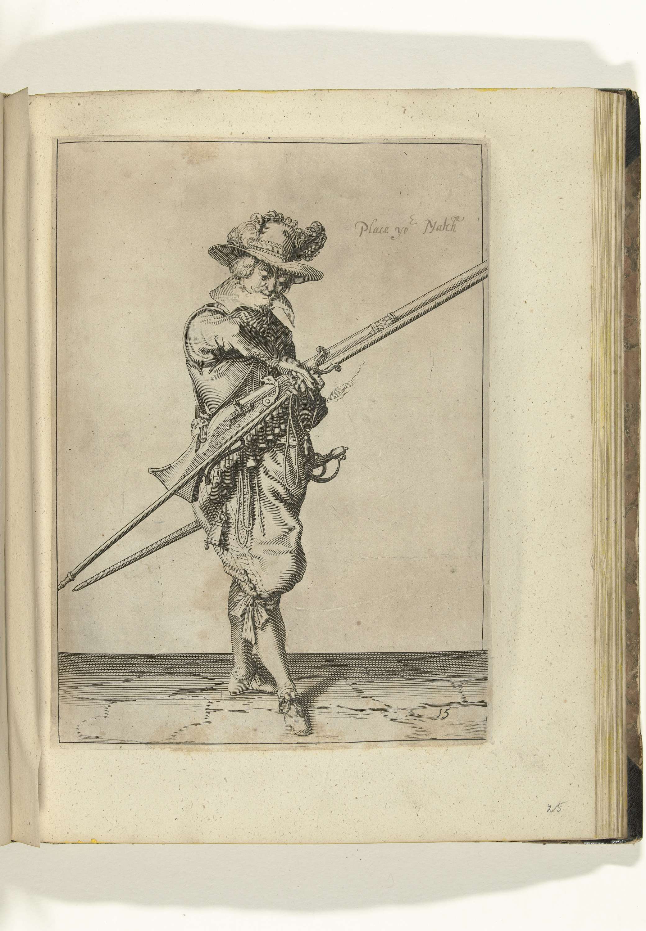 Soldier with a musket transferring his fuse fr | CanvasPrints.com