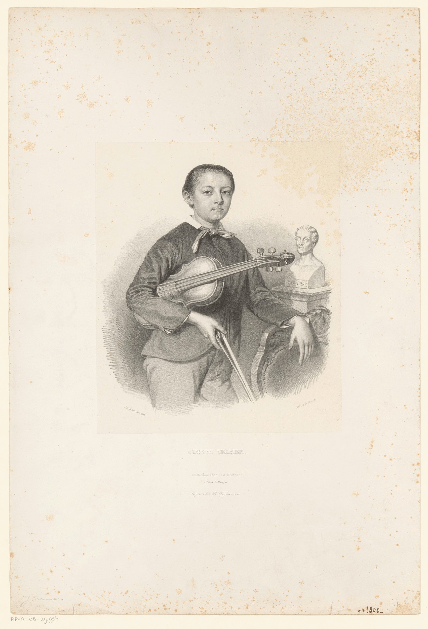 Portrait of Joseph Cramer, Johan Heinrich Neum | CanvasPrints.com