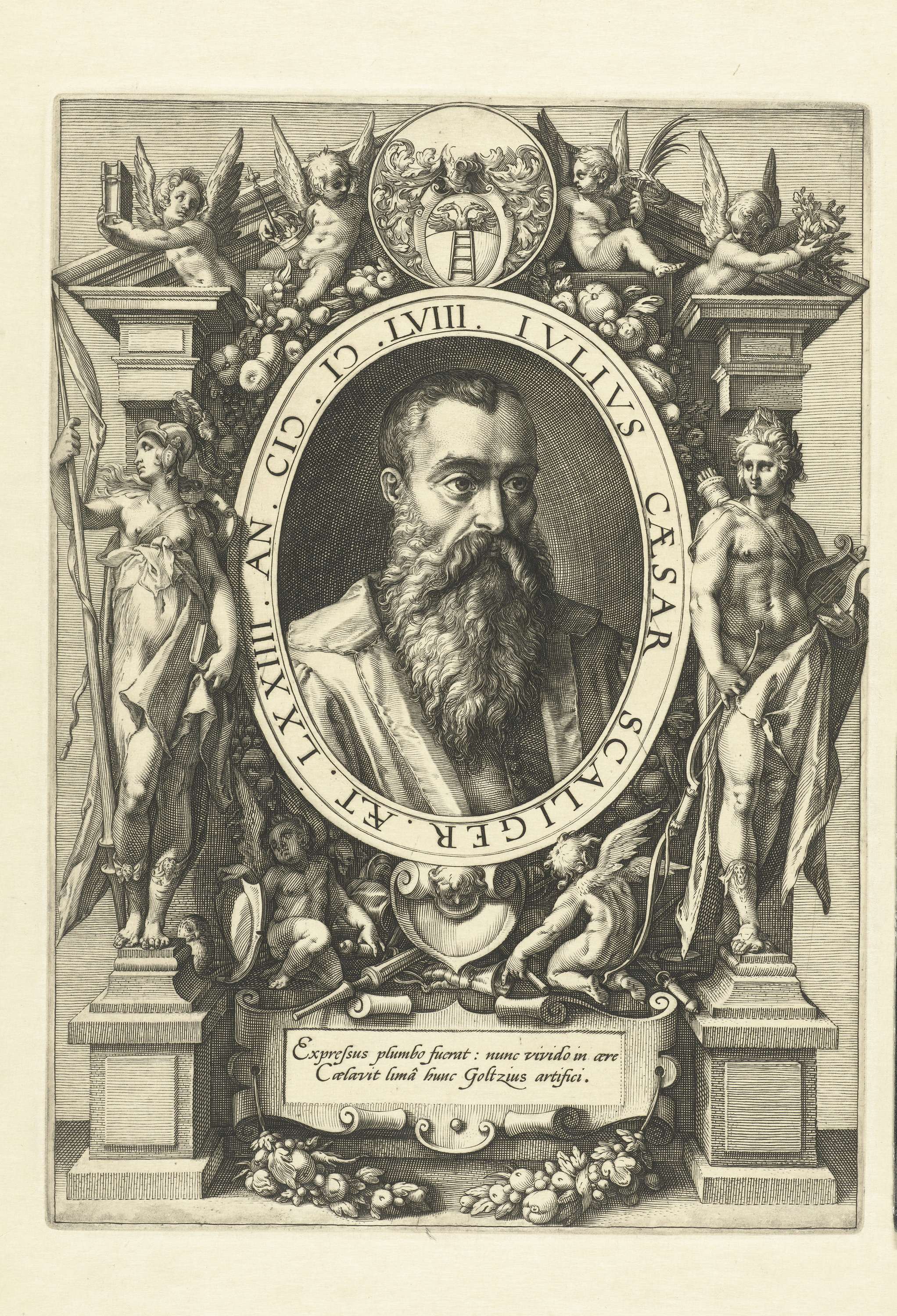 Portrait of Julius Caesar Scaliger, Hendrick G | CanvasPrints.com