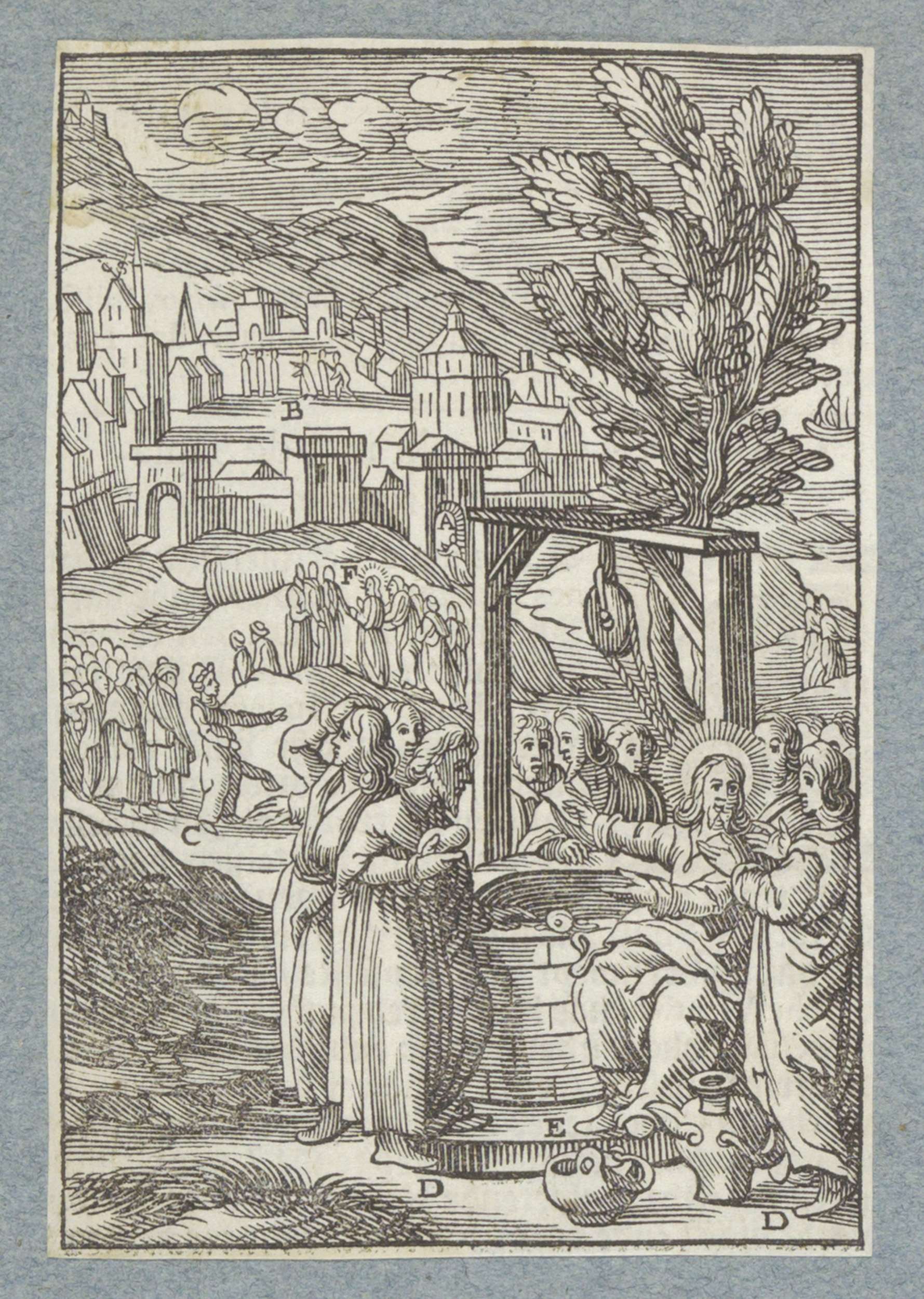 Christ and his disciples at the well in Sychar | CanvasPrints.com