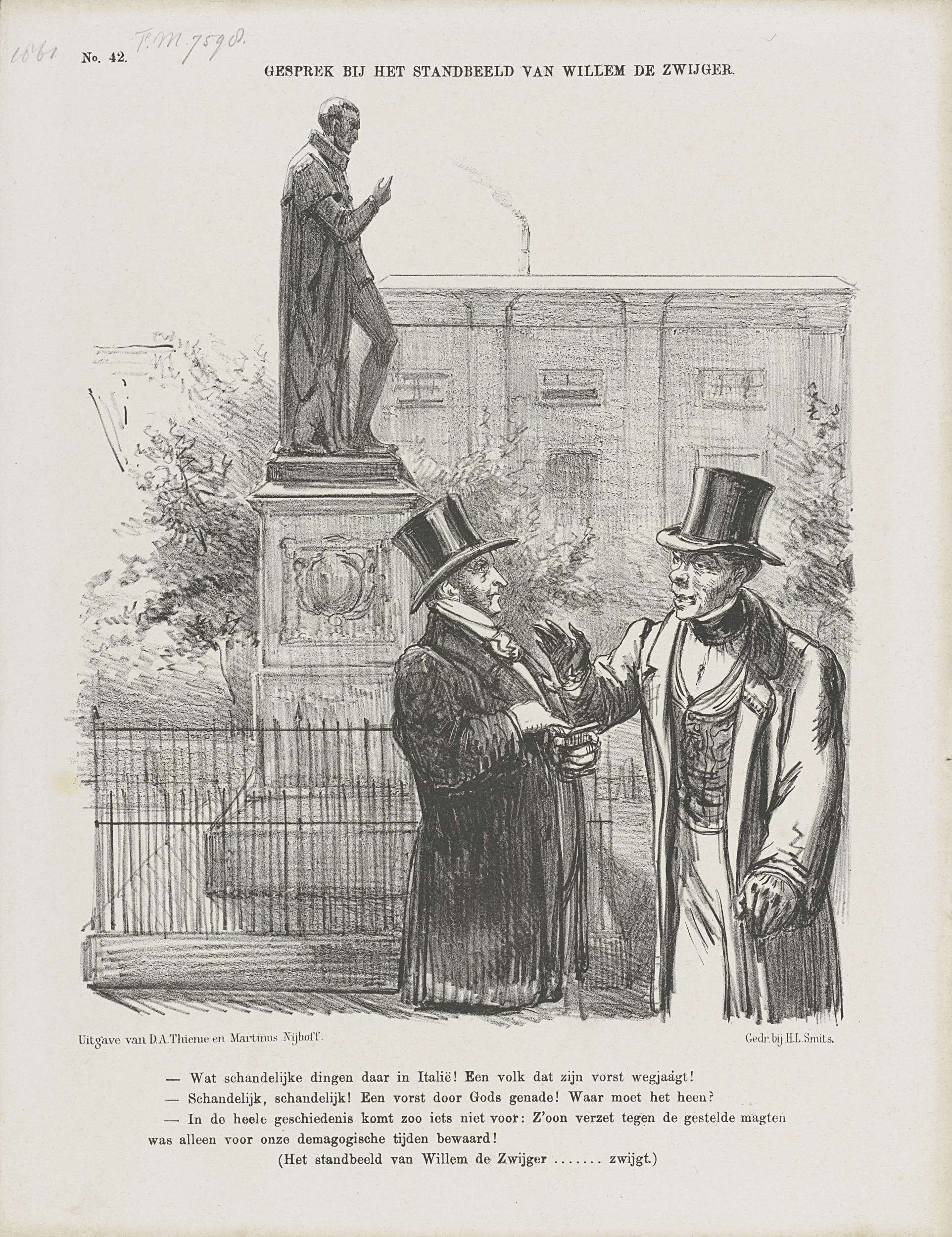 Cartoon on the expulsion of the King of Naples | CanvasPrints.com