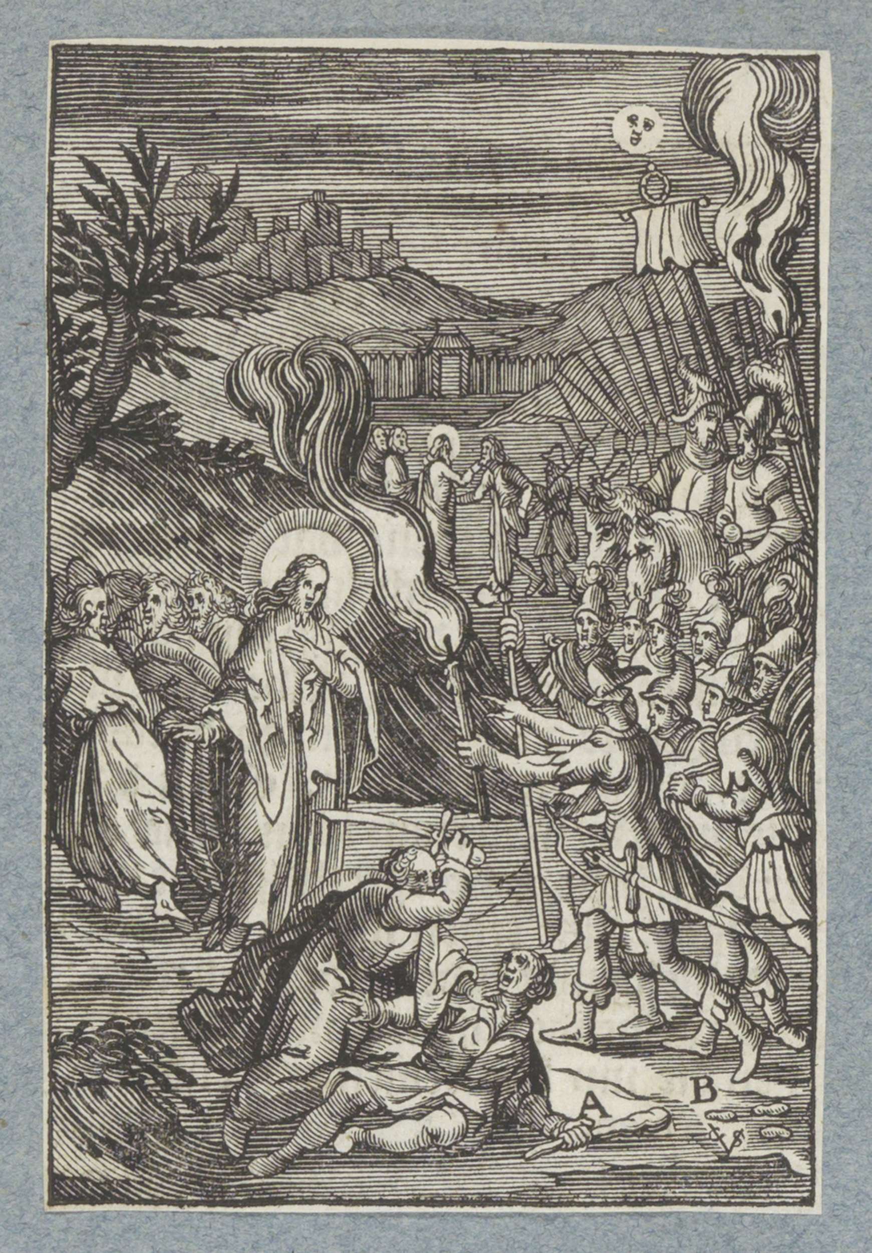 Peter chops off Malchus' ear, Christopher of S | CanvasPrints.com