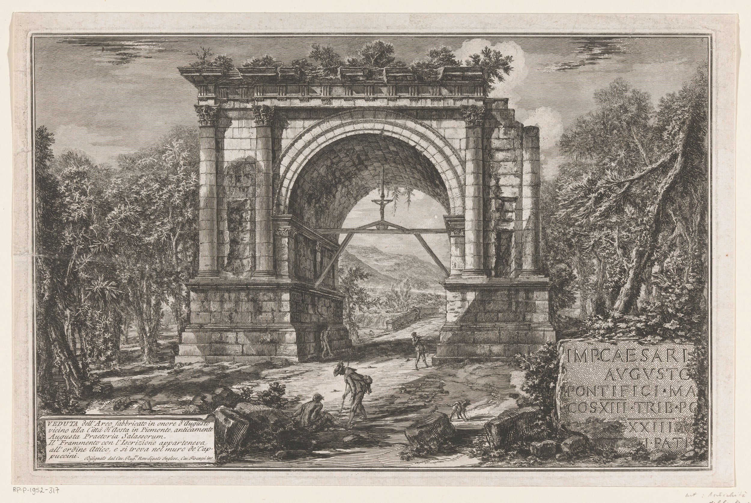 Arch of Augustus at Aosta, Giovanni Battista P | CanvasPrints.com