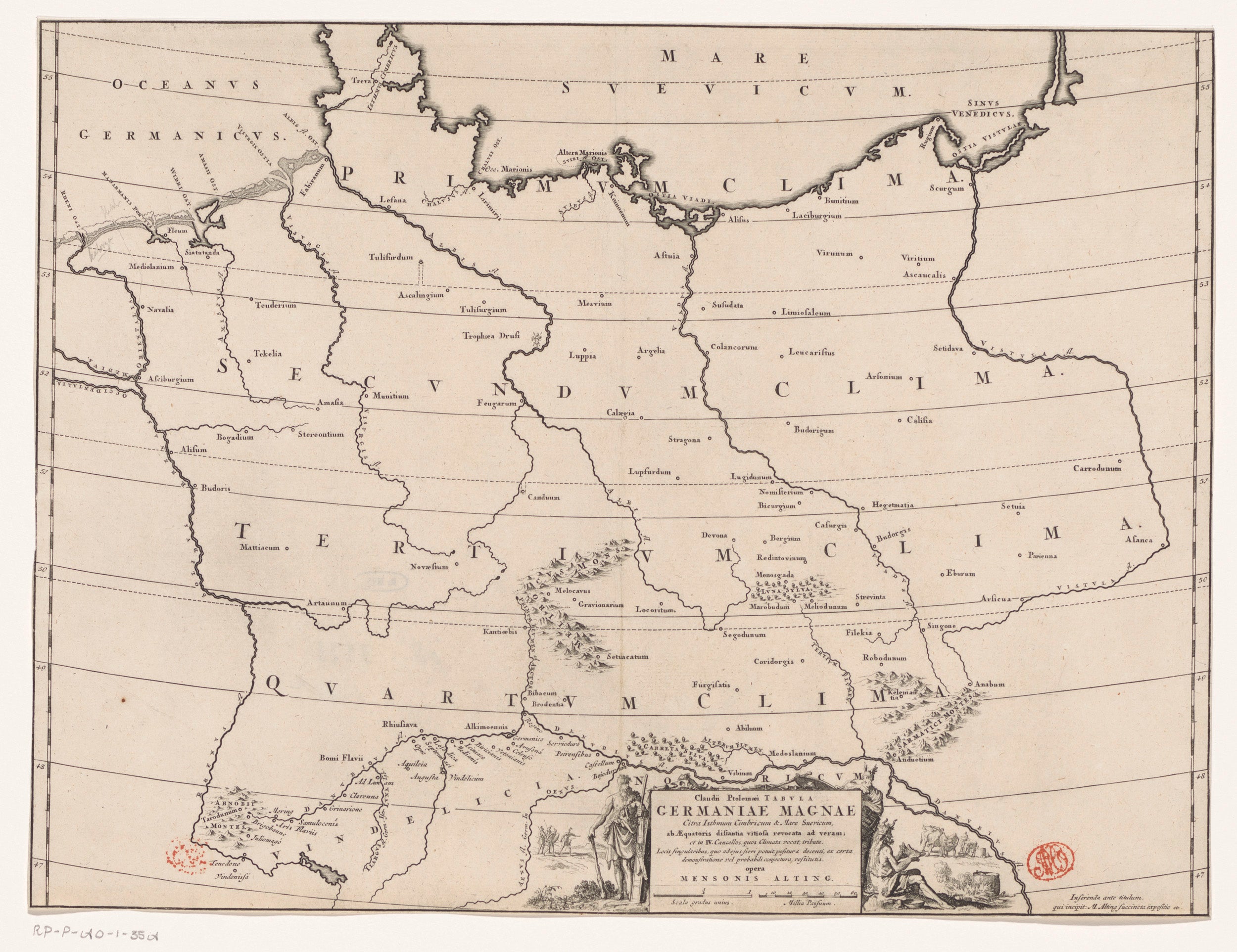 Historical map of Germany, Jan Luyken, 1725 | CanvasPrints.com
