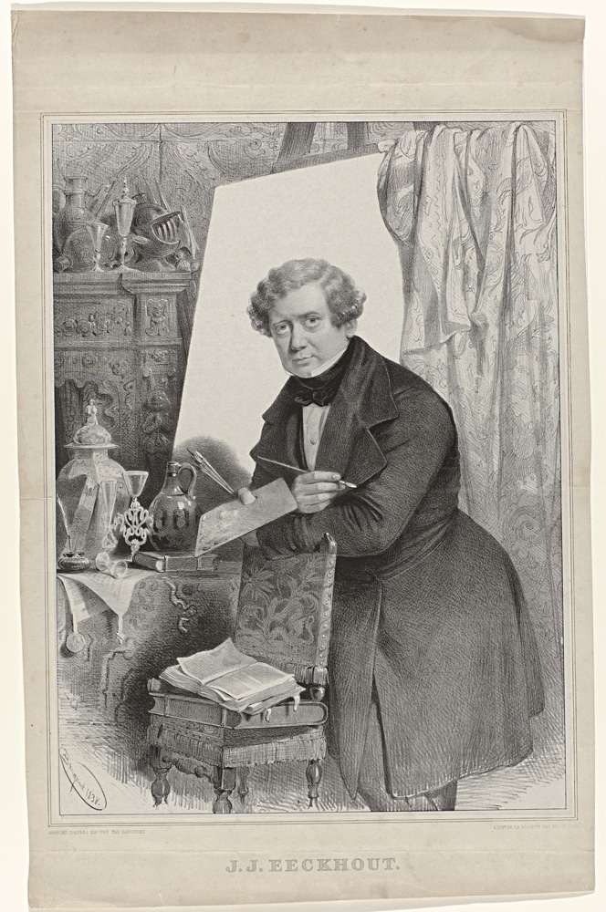 Portrait of J.J. Eeckhout, anonymous, 1838 | CanvasPrints.com