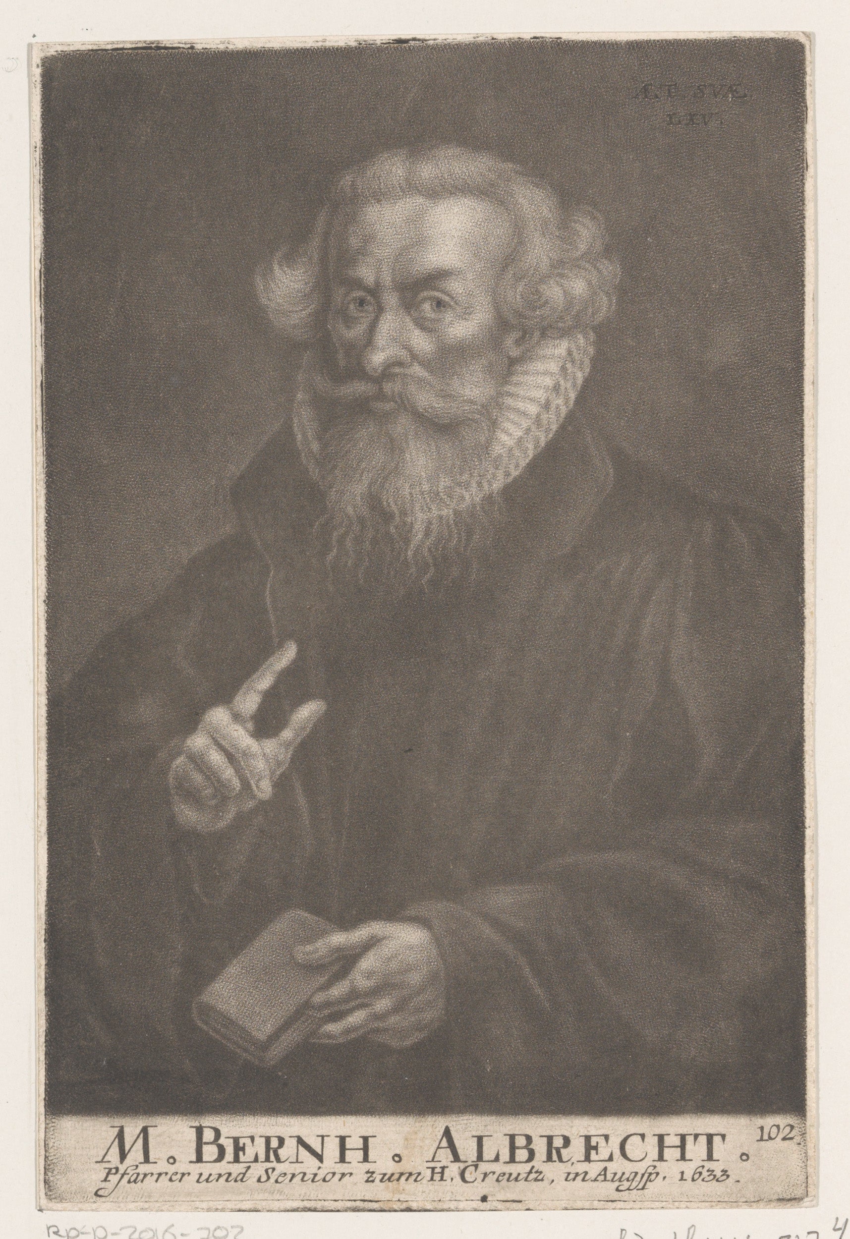 Portrait of Bernhard Albrecht at the age of 65 | CanvasPrints.com