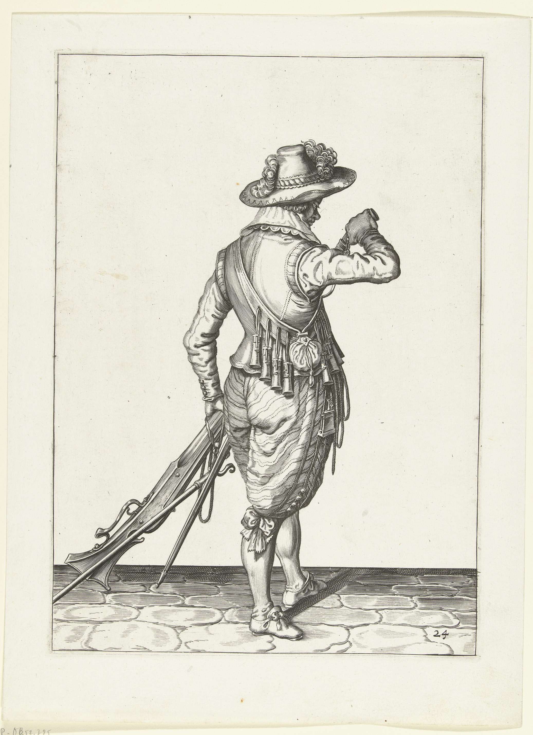 Soldier pouring gunpowder in the course of his | CanvasPrints.com