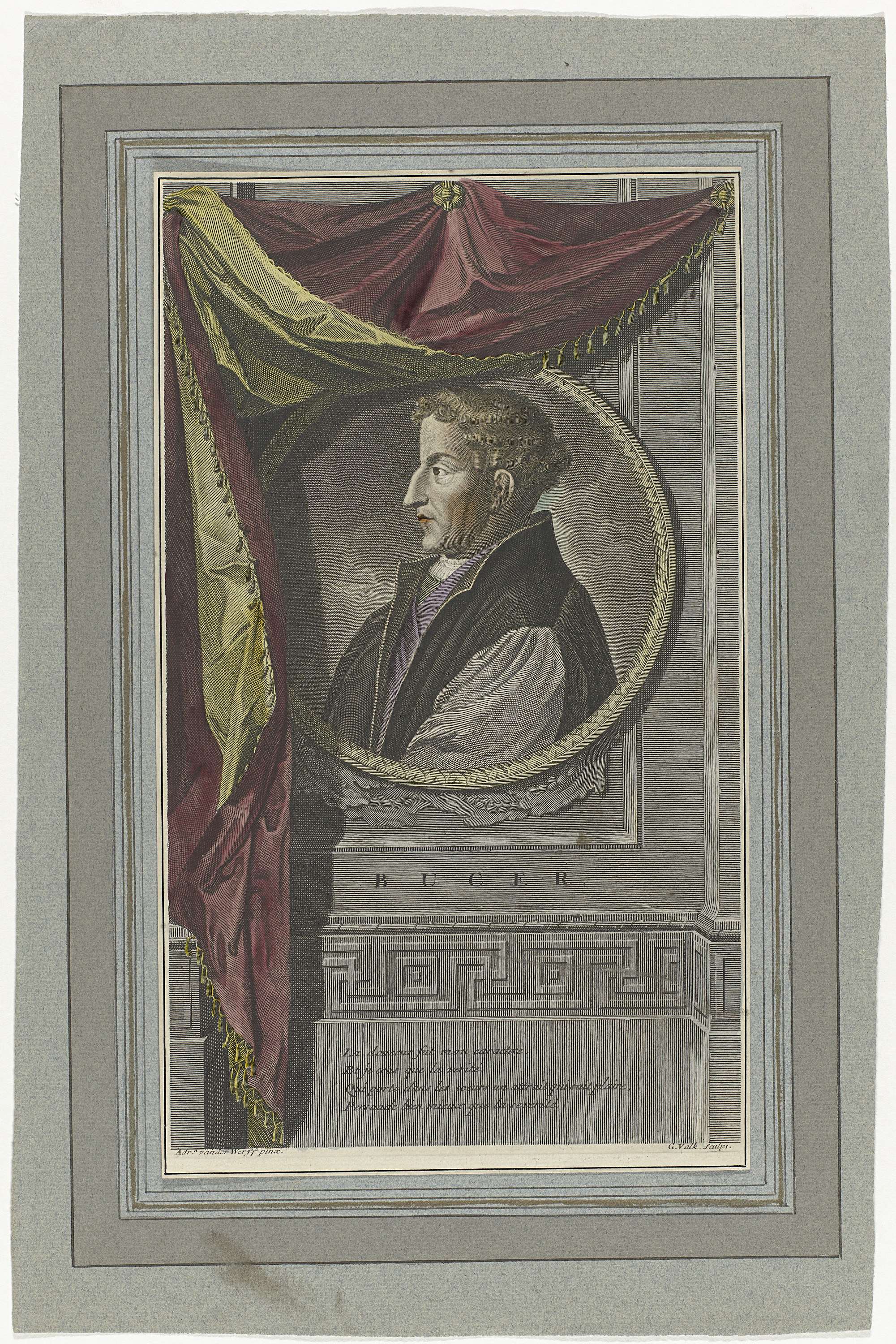 Portrait Martin Bucer, Gerard Valck, 1697 | CanvasPrints.com