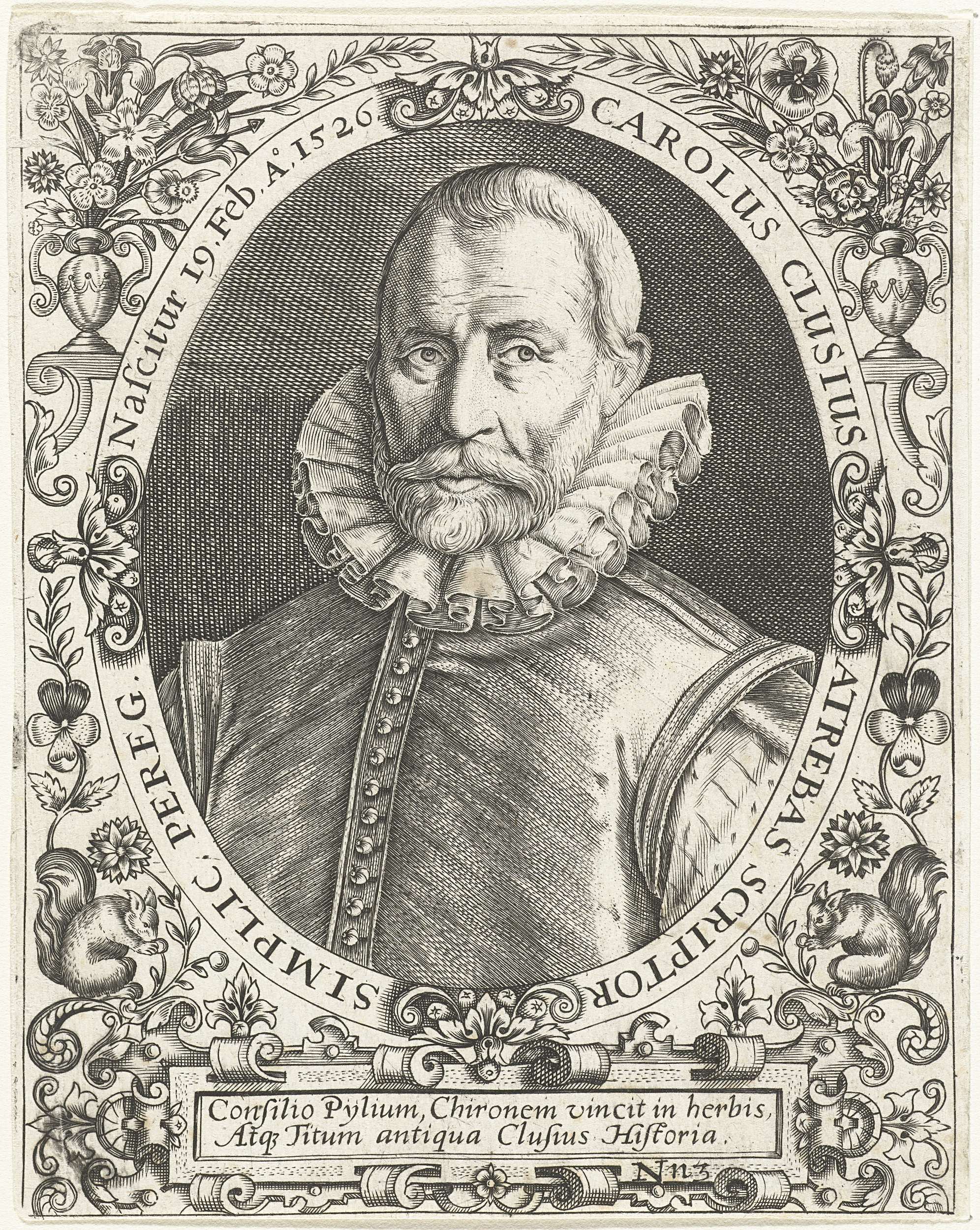 Portret van Carolus Clusius, Cornelis Galle (I | CanvasPrints.com