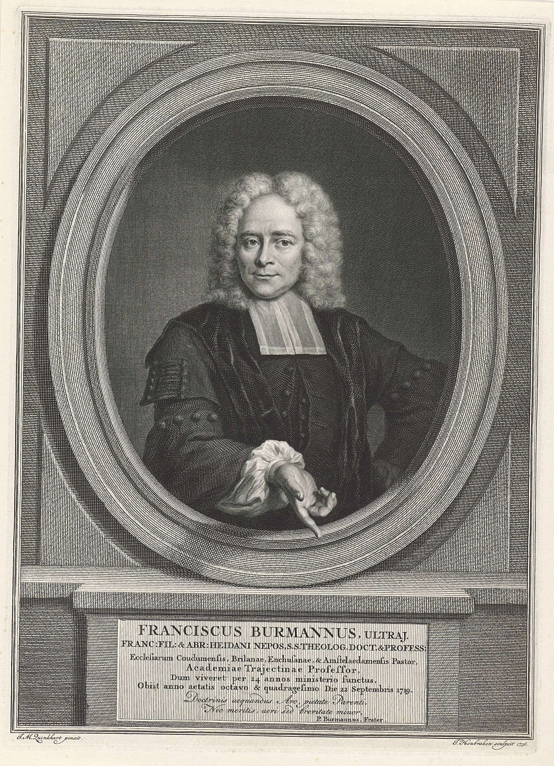 Portret van Franciscus Burman, Jacob Houbraken | CanvasPrints.com