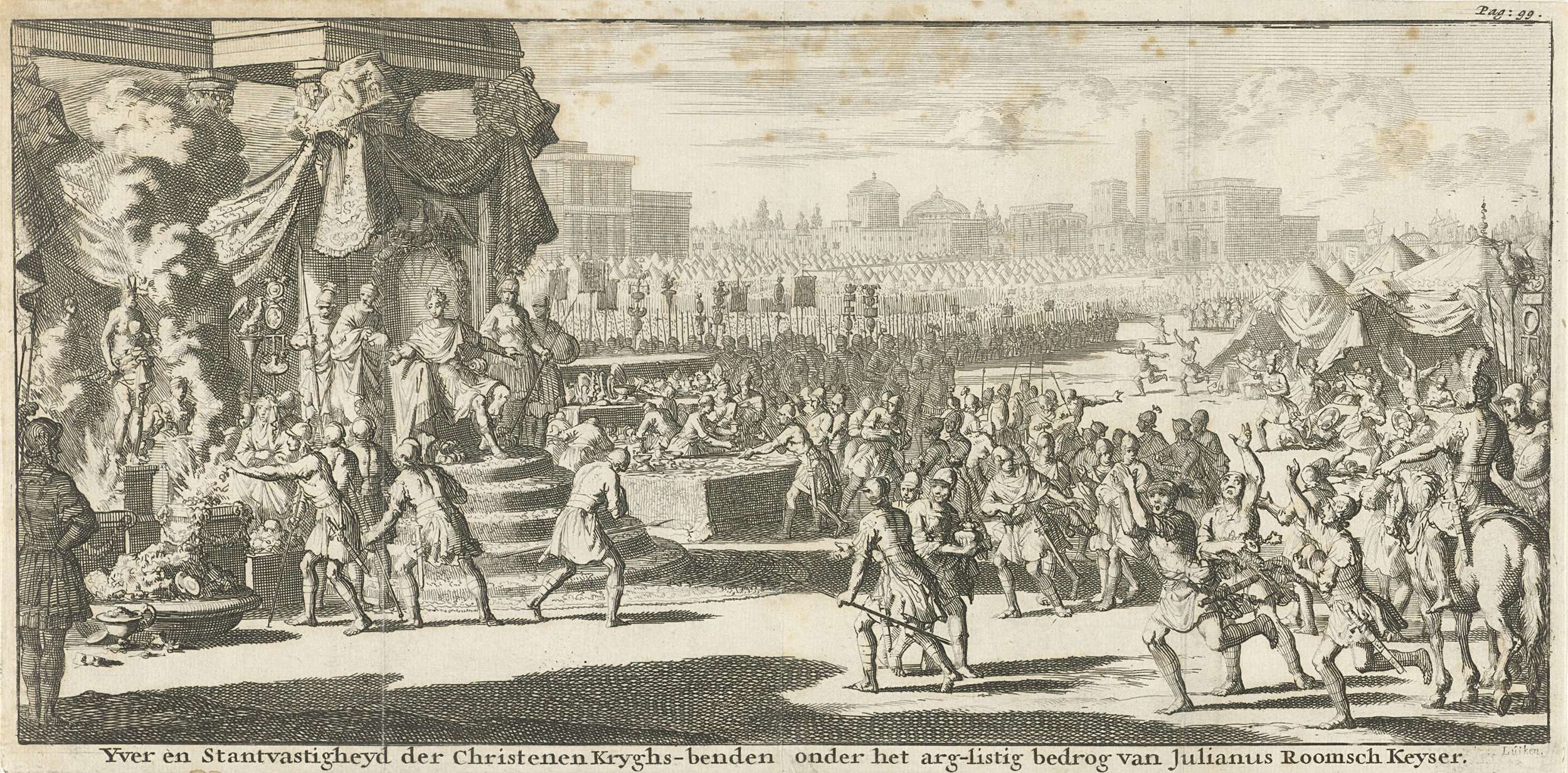 Dethroning king beholds soldiers who scatter i | CanvasPrints.com