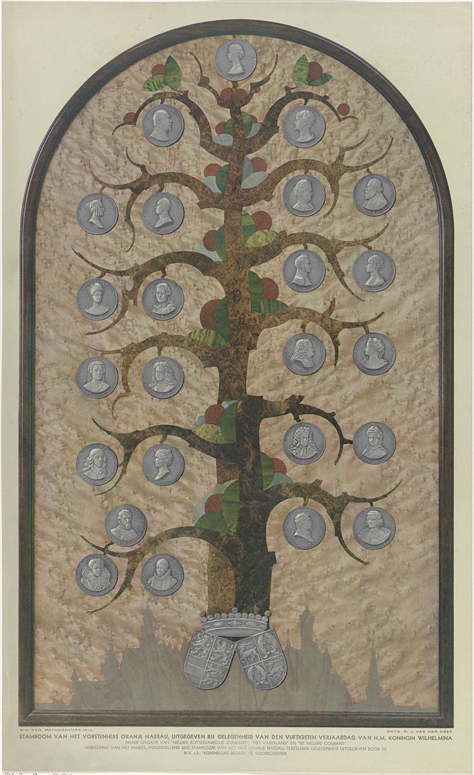 Family tree of the House of Orange-Nassau, ano | CanvasPrints.com