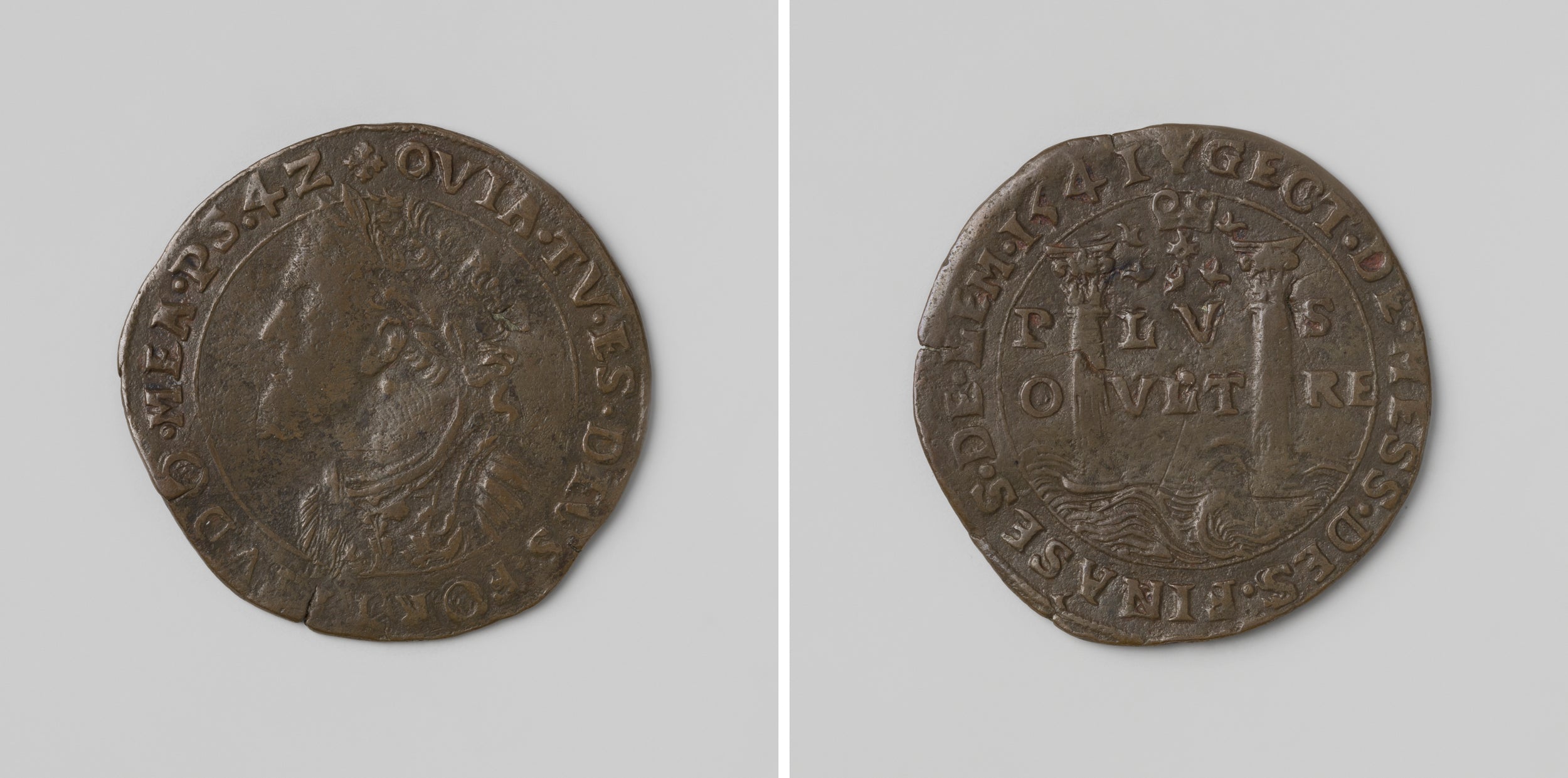 Charles V, German emperor, calculation medal o | CanvasPrints.com
