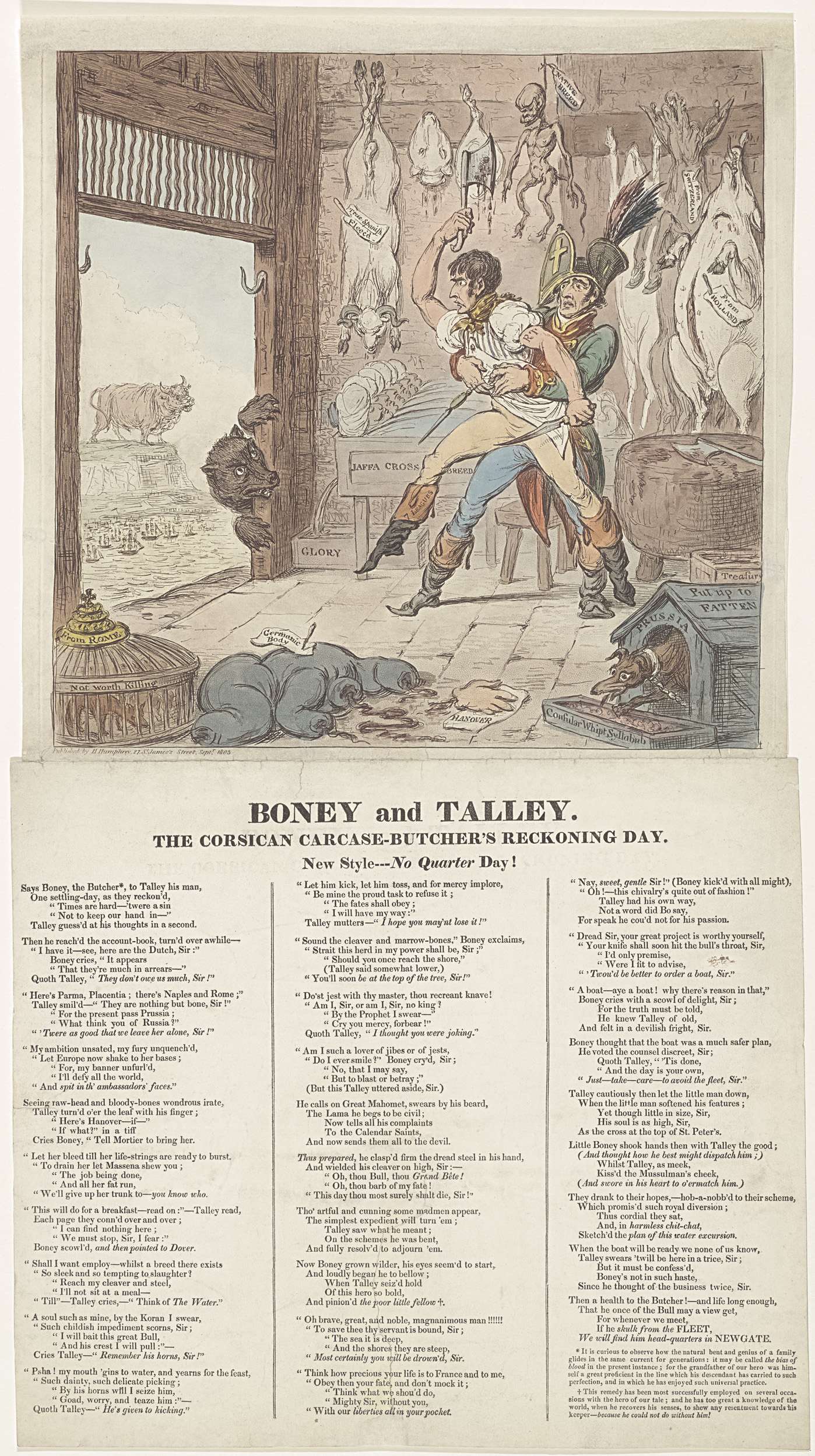 Cartoon on Napoleon and Talleyrand, 1803, Jame | CanvasPrints.com